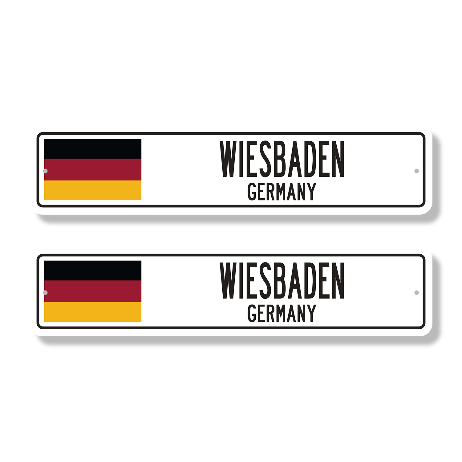 WIESBADEN GERMANY Classic Street Sign (2 Pack) German flag city country ...