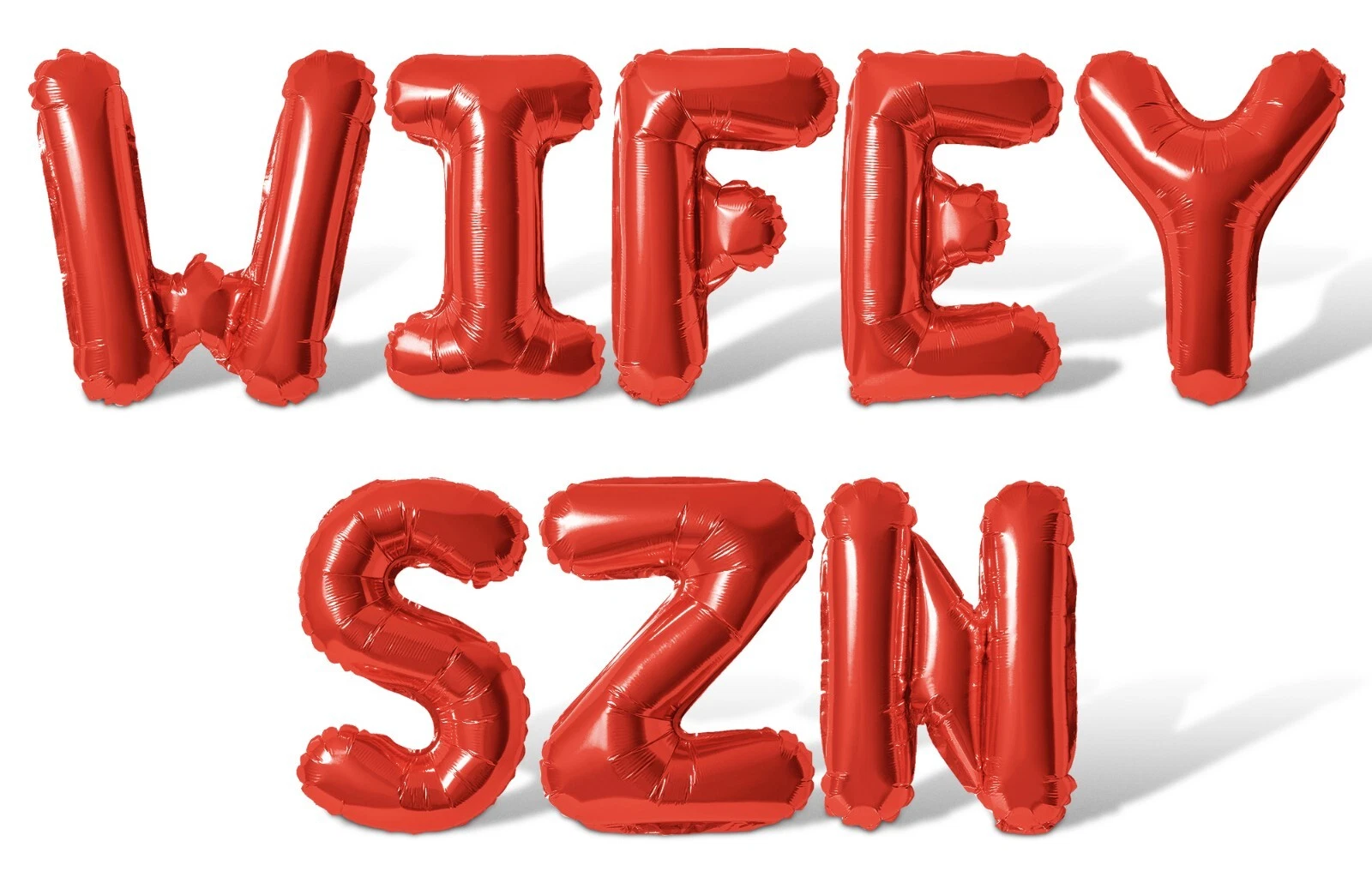 WIFEY SZN Letter Balloon Banner - Bachelorette Party Decorations ...