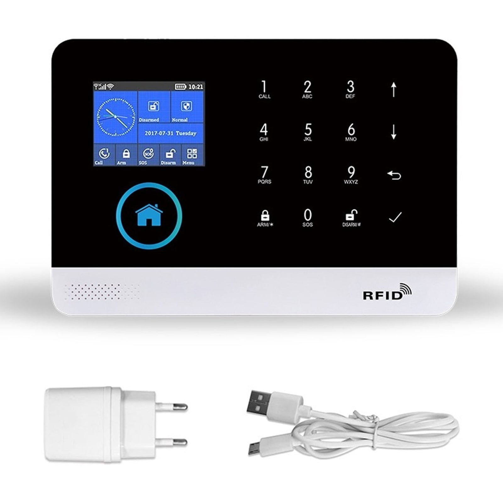 WIFI 4G Home Security Alarm System With Pet Motion Sensor Indoor Strobe ...