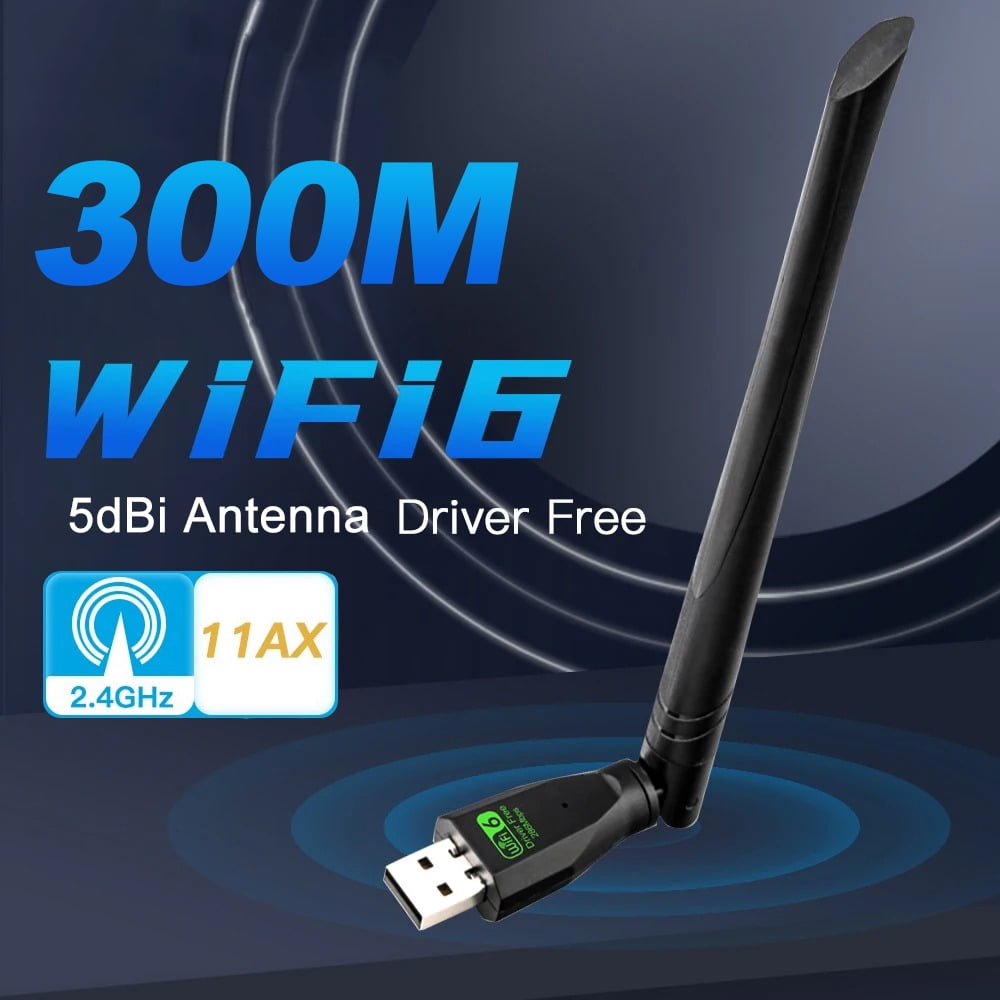 WIFI 6 USB Adapter AX286 Network Card Dongle 2.4GHz 802.11AX Antenna Signal Reception For Laptop ...