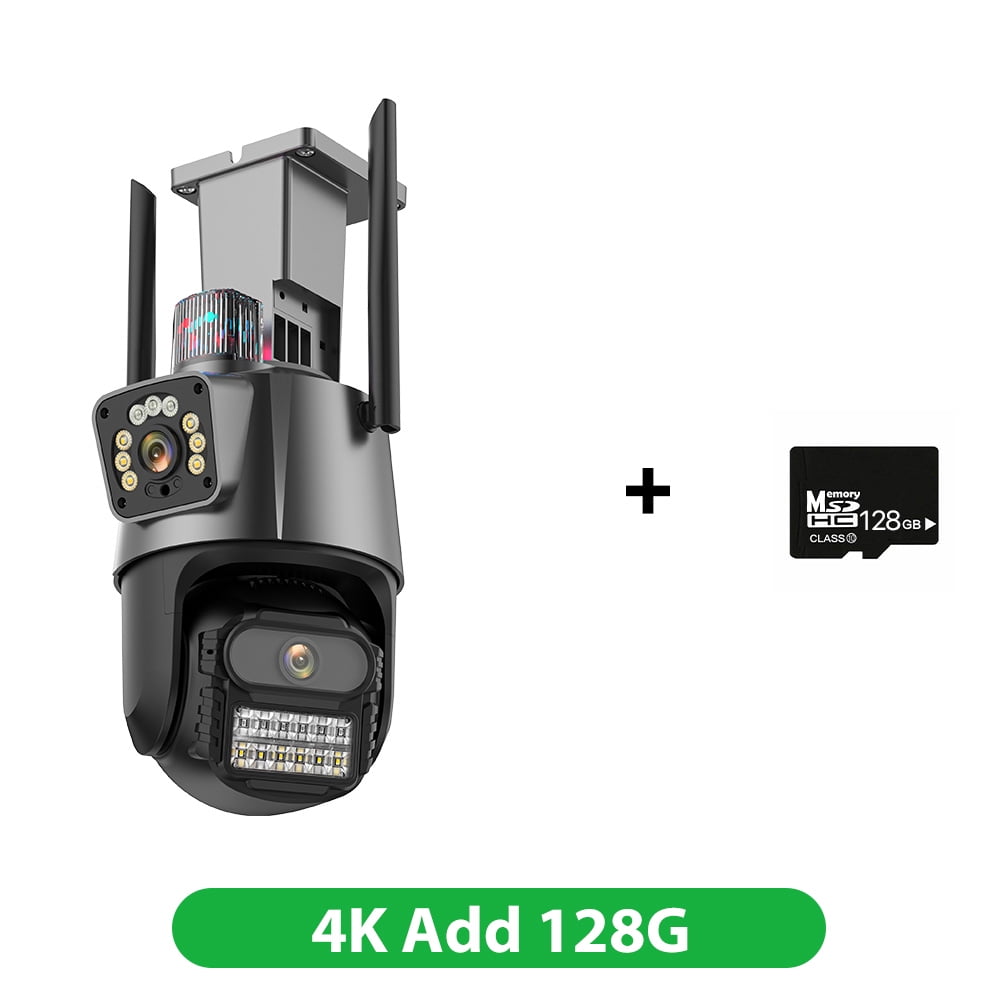 WIFI 8K 8X Zoom IP Camera Four Lens Four Screen Human Detecton Camera ...