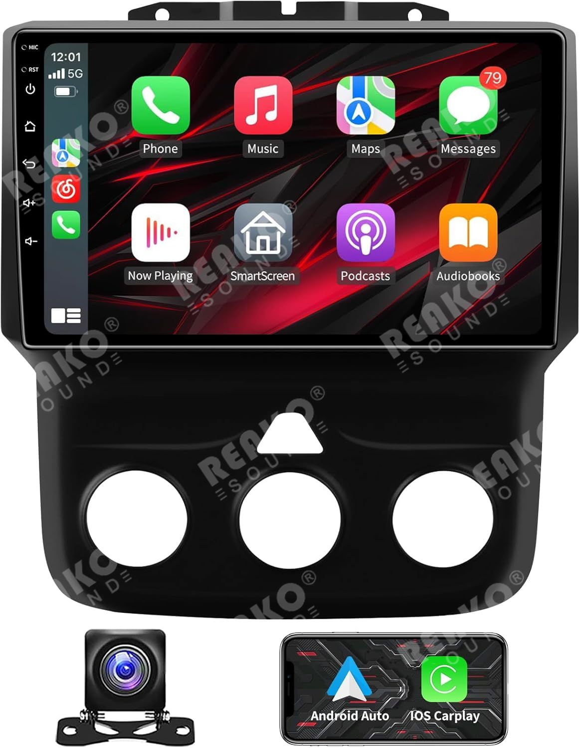 WIFI Andorid Car Radio for Dodge Ram 2013-2018 1500 2500 3500 with Wireless CarPlay&Android Auto ...