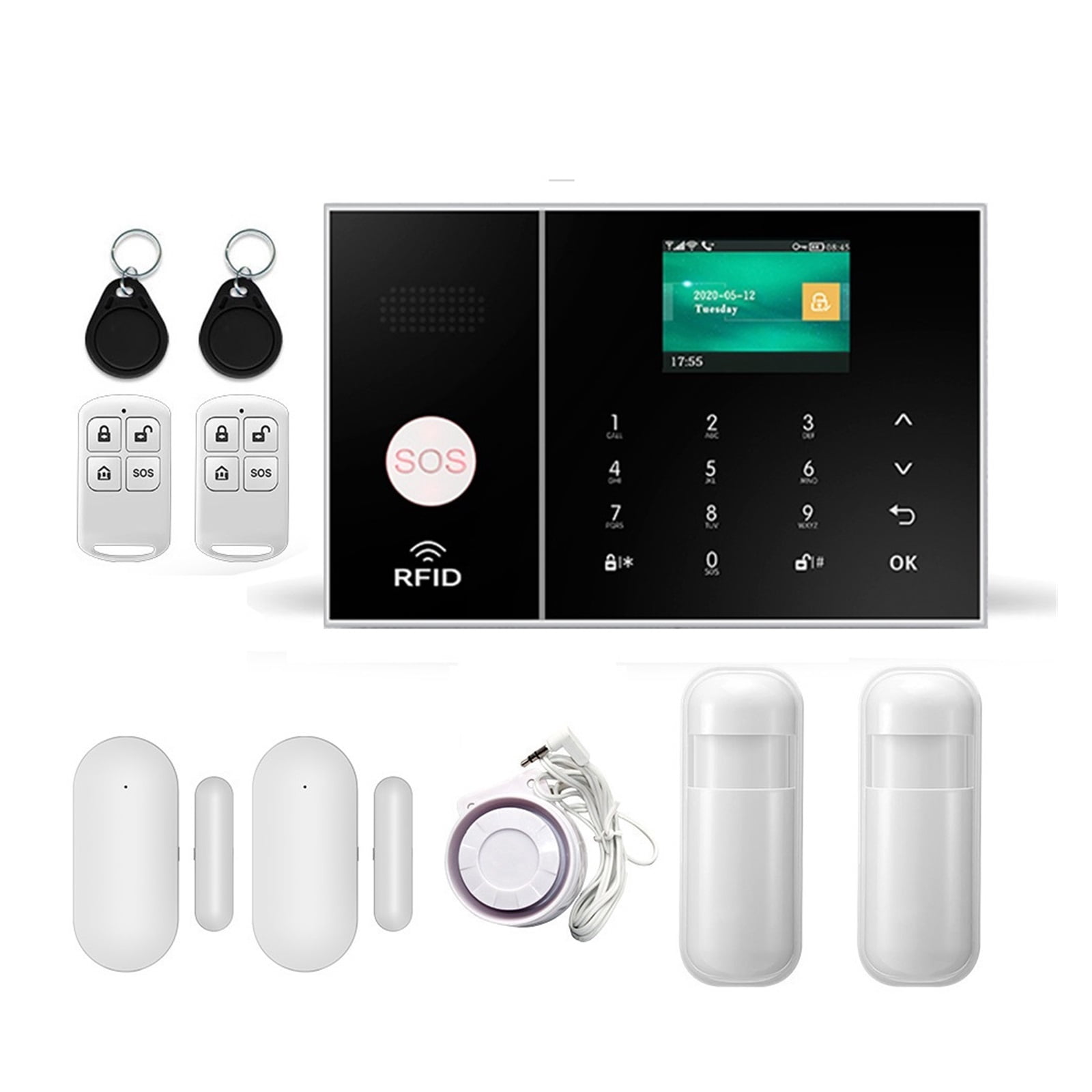 WIFI GSM Burglar Home Security Alarm System Wireless Burglar Alarm Kit ...