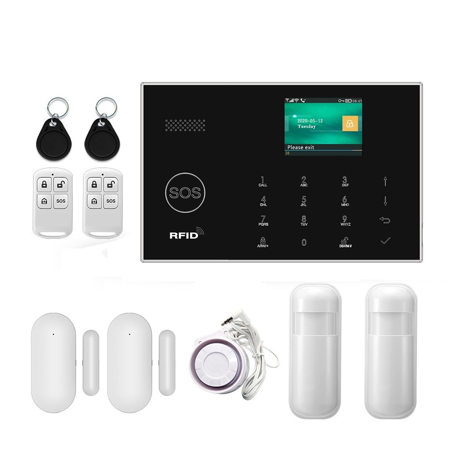WIFI GSM Burglar Home Security Alarm System Wireless Burglar Alarm Kit ...