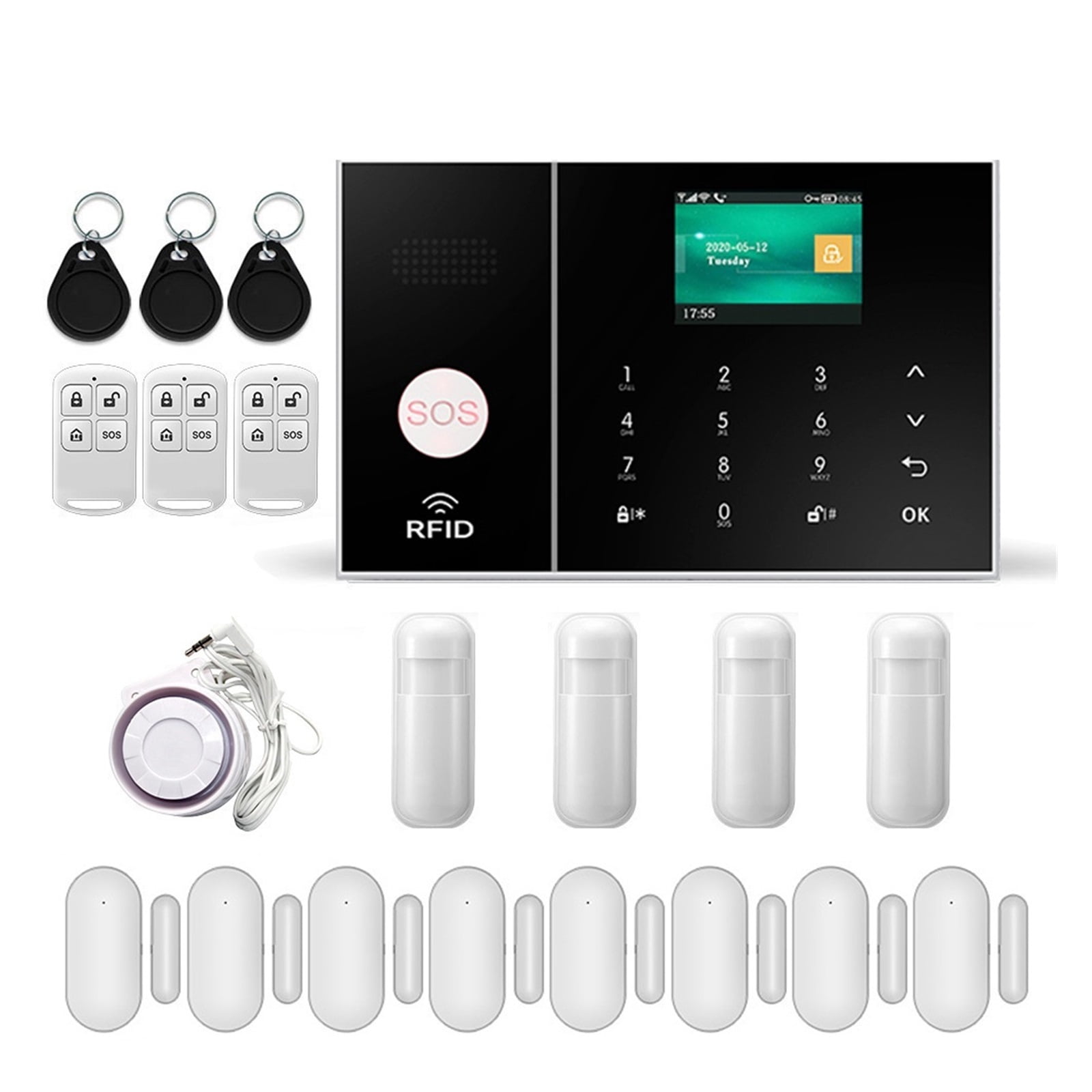 WIFI GSM Burglar Home Security Alarm System Wireless Burglar Alarm Kit ...