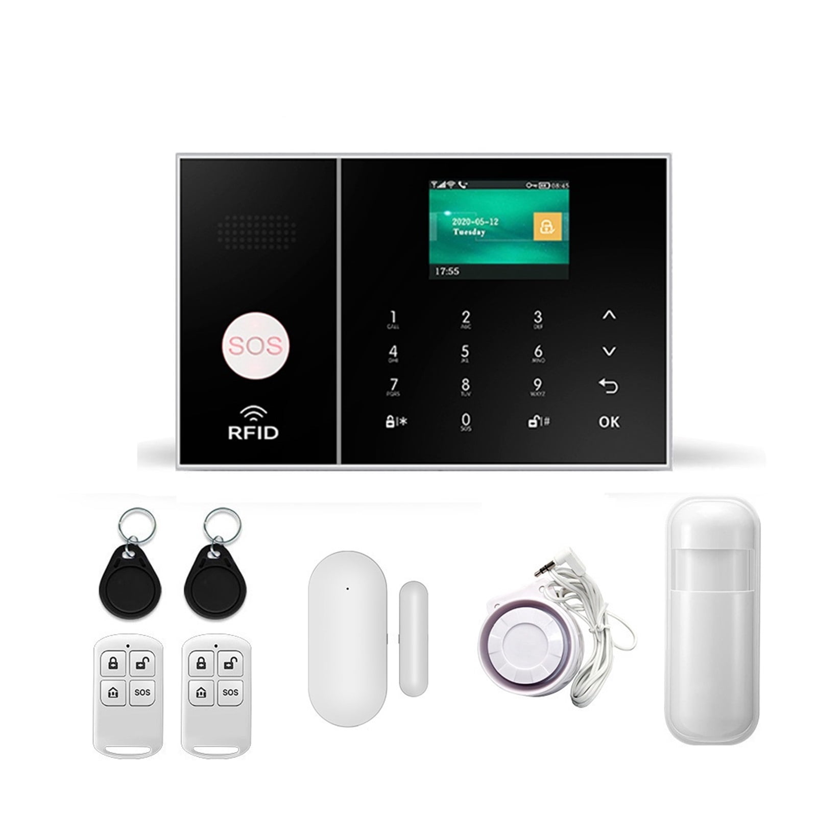 WIFI GSM Burglar Home Security Alarm System Wireless Burglar Alarm Kit ...