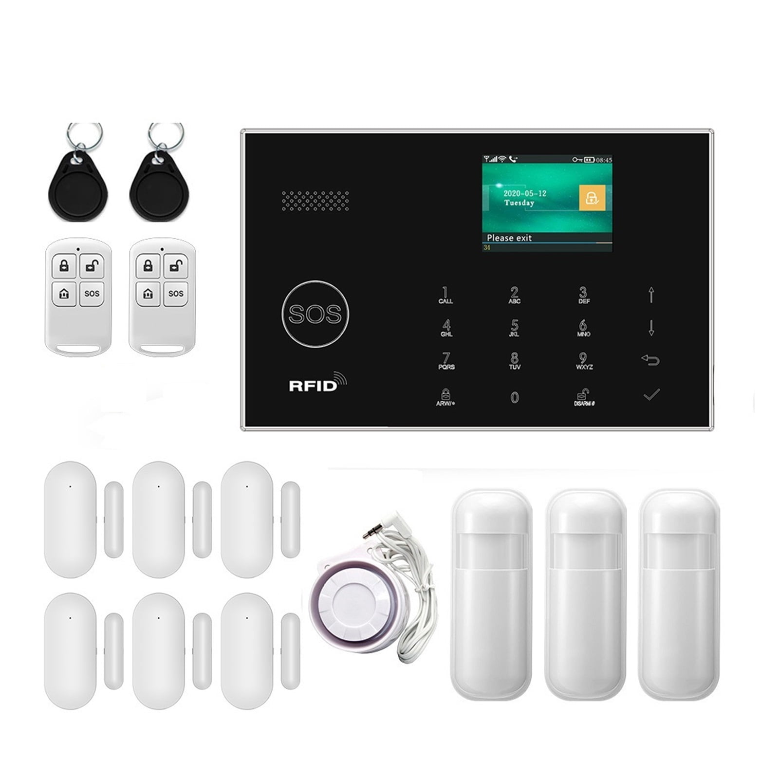 WIFI GSM Burglar Home Security Alarm System Wireless Burglar Alarm Kit ...