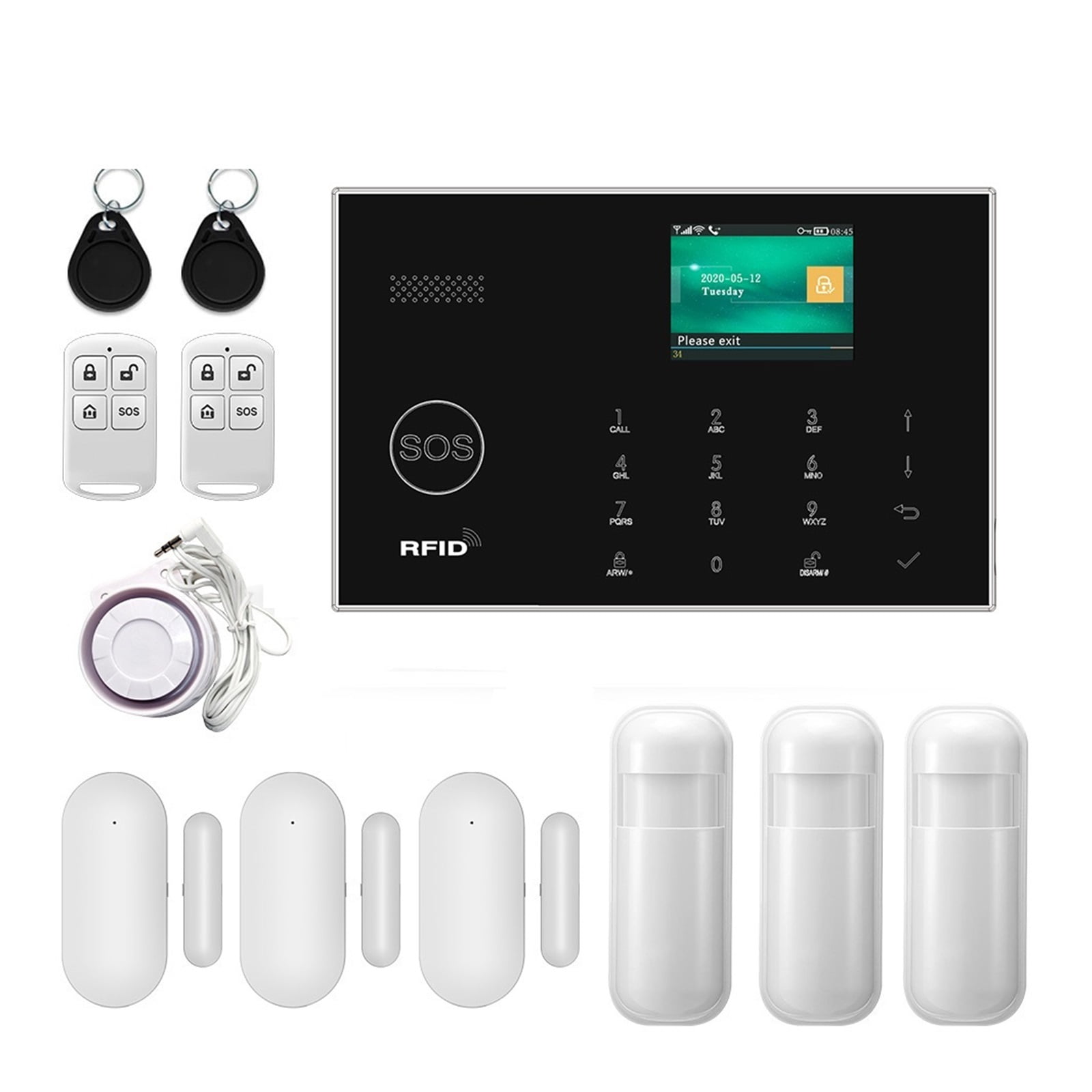WIFI GSM Burglar Home Security Alarm System Wireless Burglar Alarm Kit ...
