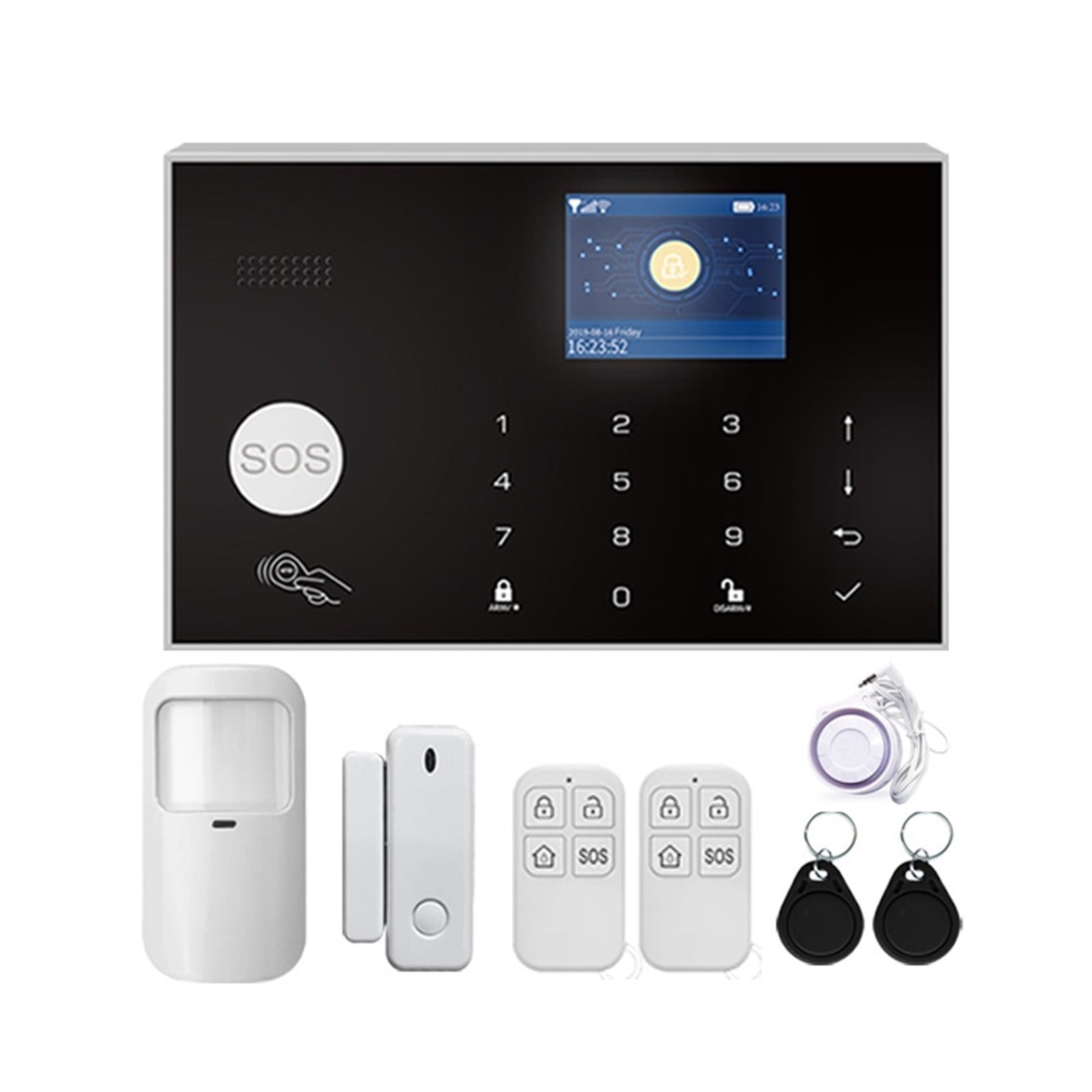 WIFI GSM Home Wireless Security Alarm System Kits Burglar-Alarm Anti ...