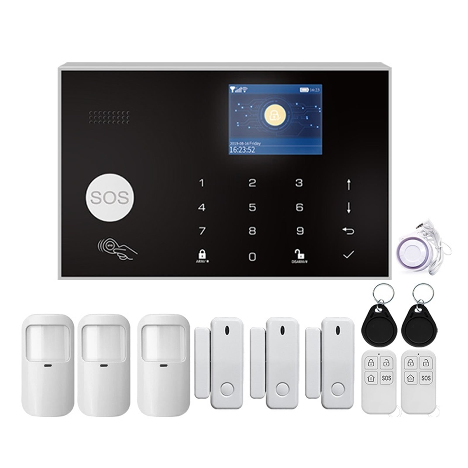 WIFI GSM Home Wireless Security Alarm System Kits Burglar-Alarm Anti ...