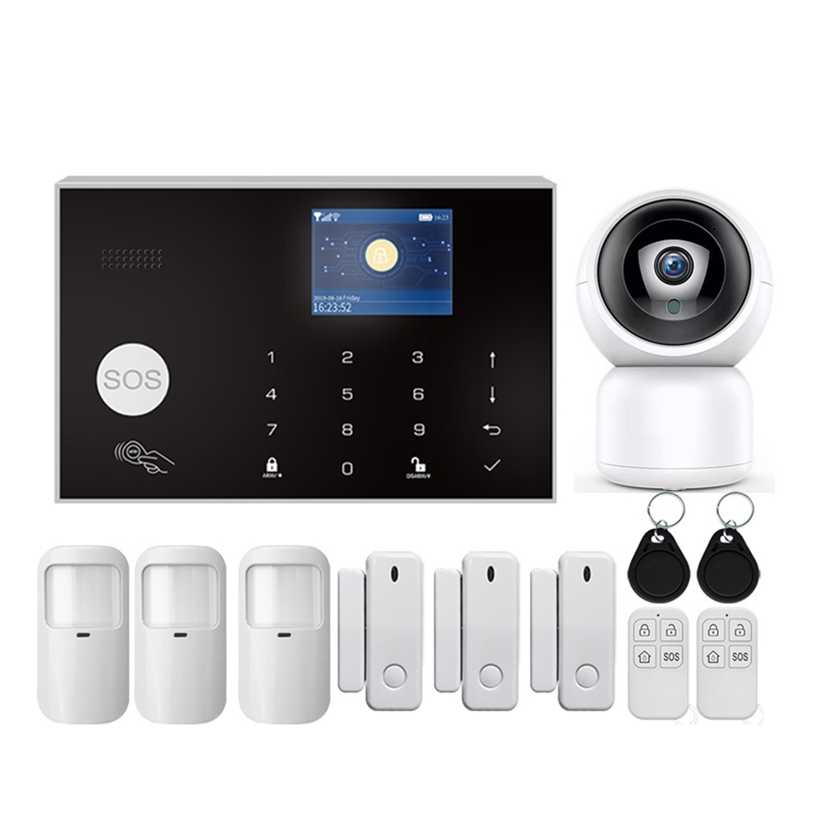 WIFI GSM Home Wireless Security Alarm System Kits Burglar-Alarm Anti ...