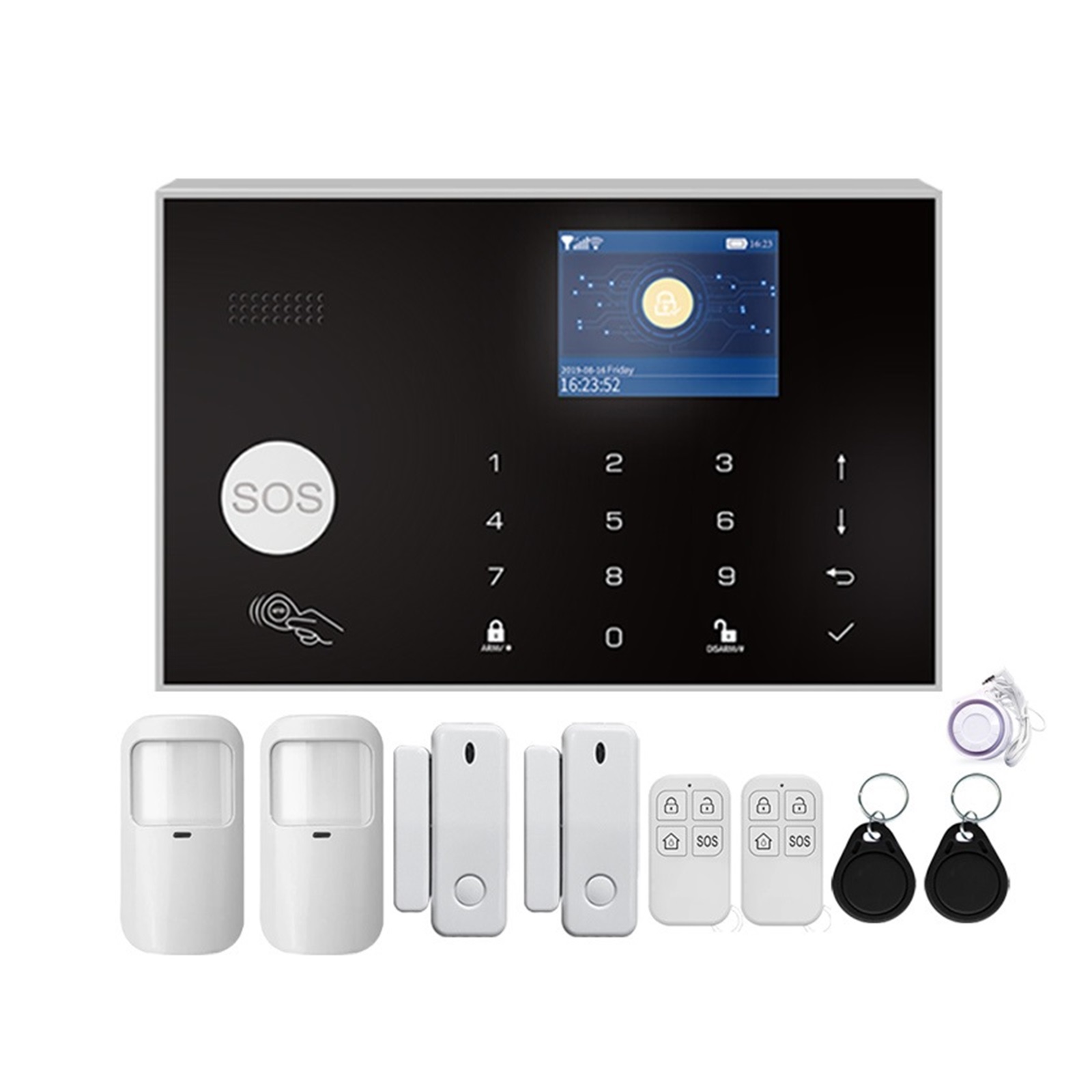 WIFI GSM Home Wireless Security Alarm System Kits Burglar-Alarm Anti ...