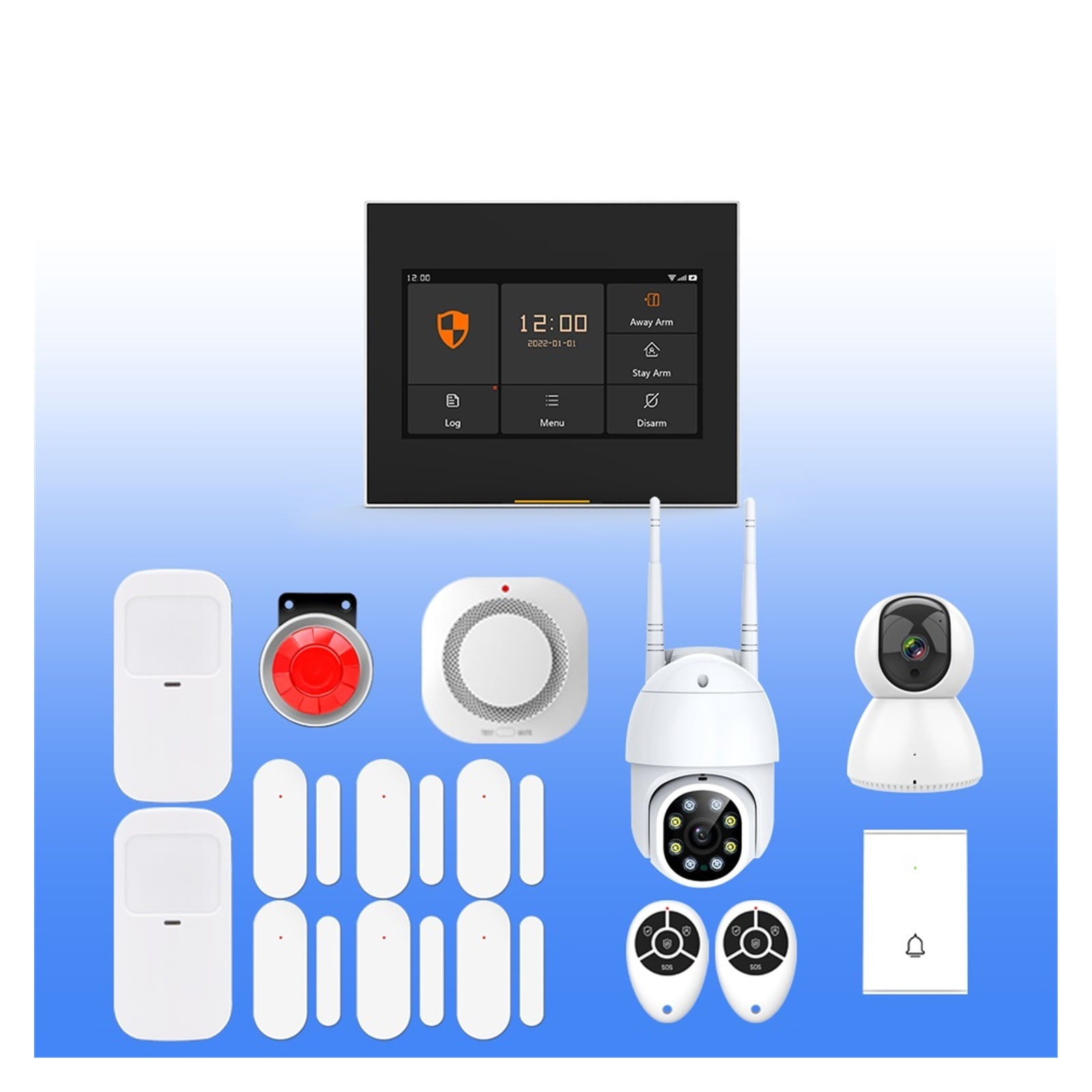 WIFI GSM Tuya Wireless Burglar Alarm System for Smart Home Camera PIR ...