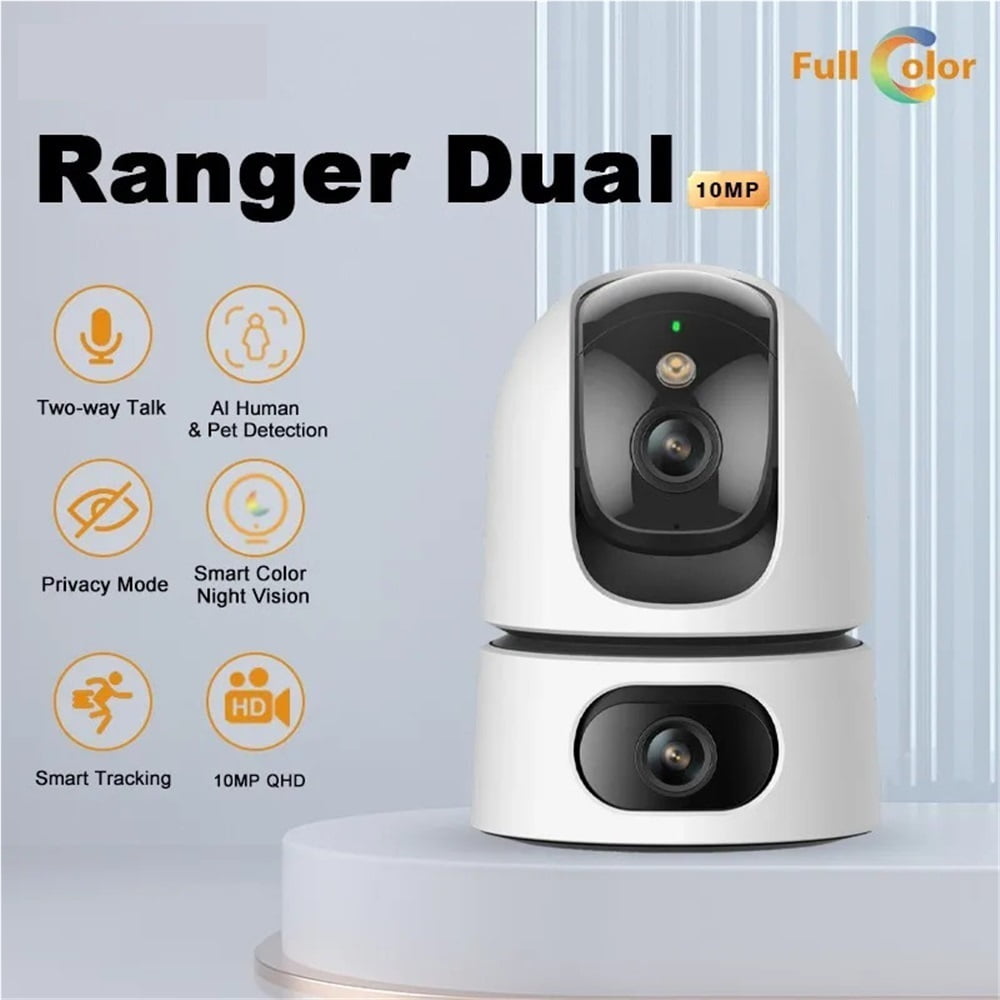 WIFI IP 10MP Camera Dual Indoor AI Human & Pet Detection Smart Color ...