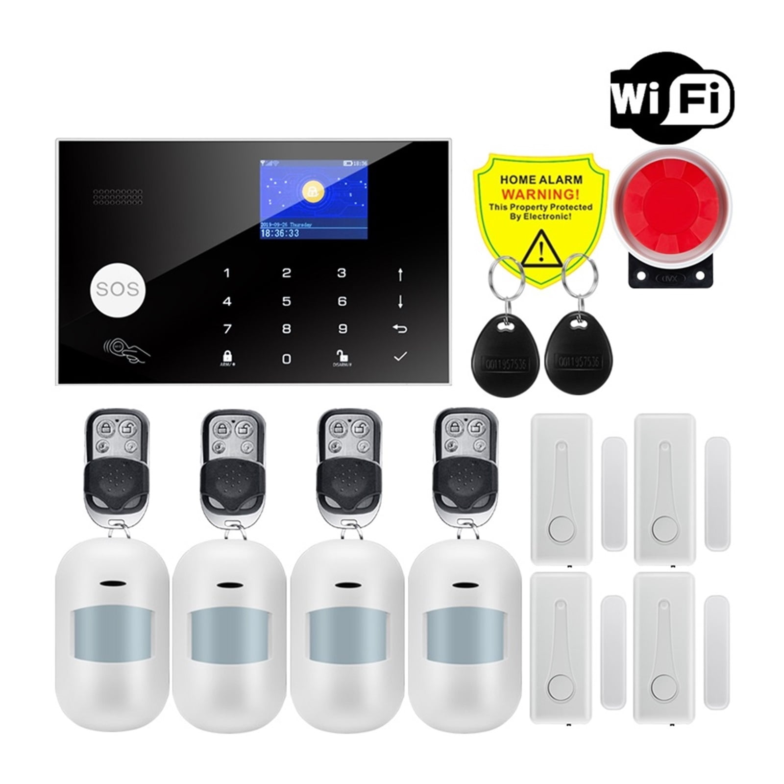 WIFI Intelligent Alarm Security System With Motion Sensor Smart Life ...