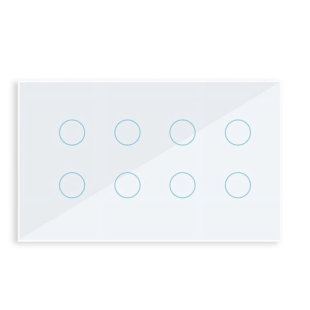 WIFI Smart Touch Light Wall Switch Interruptor Glass Panel 8 Gang Tuya ...