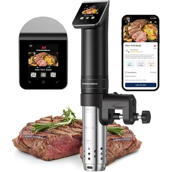 WIFI Sous Vide Cooker Ultra-Quiet Sous-vide Cooking Machine 1100 Watts ...