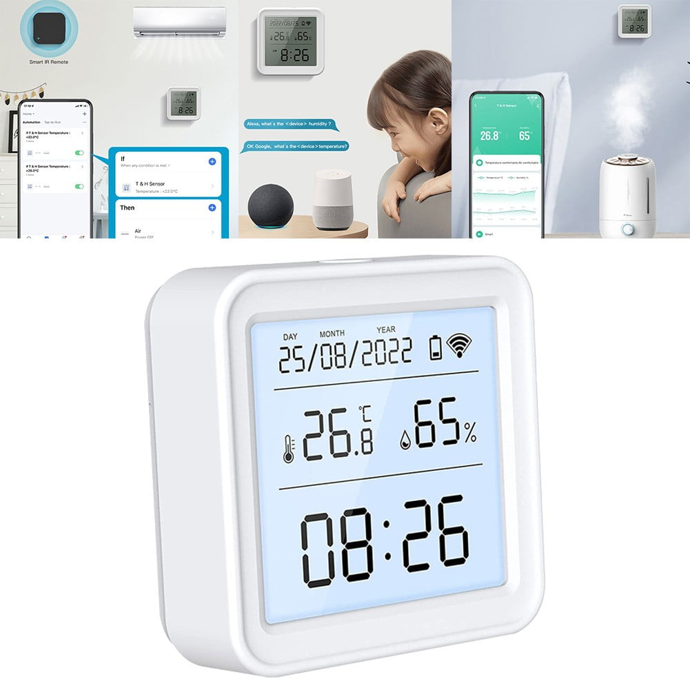 WIFI Temperature Humidity Sensor Wireless Smart Hygrometer Monitor ...