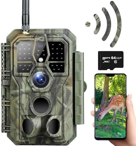 WIFI Trail Camera 32MP 1296P,Trail Cameras with Night Vision Motion ...