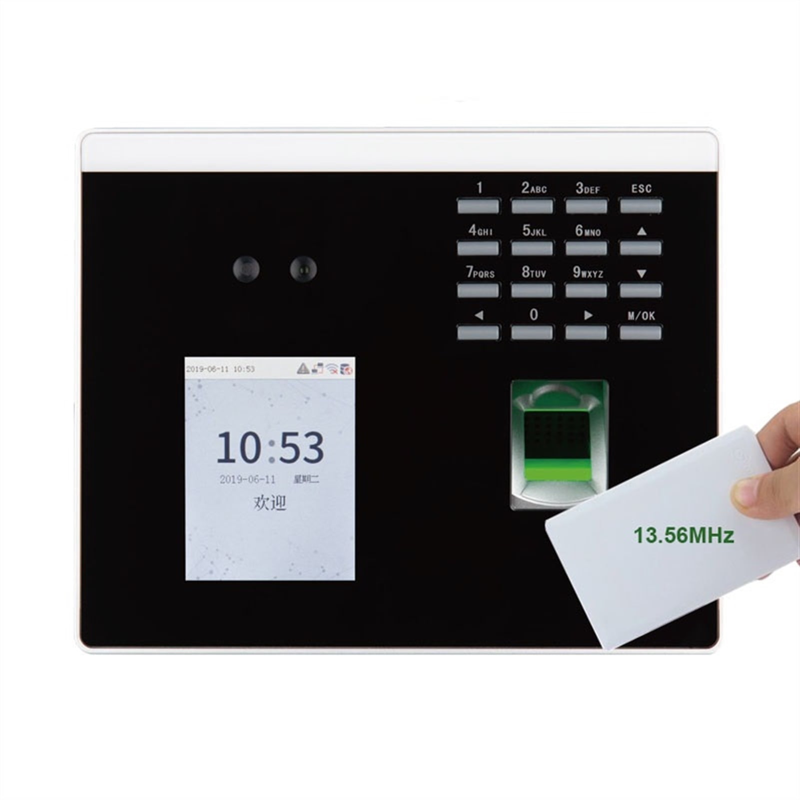 Wifi Usb Tcp Ip Dynamic Mask Face Facial Fingerprint Recognition Time Attendance Time Clock Door