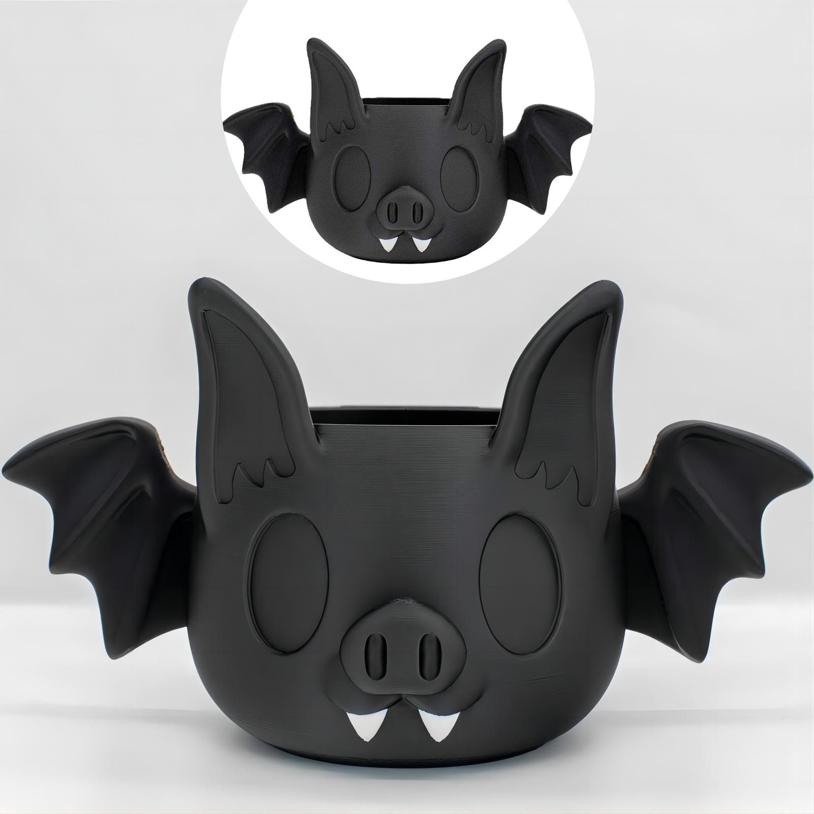 WIFKLSIIPG 3D Printed Flying Bat Planter Pot with Hole for Succulents ...