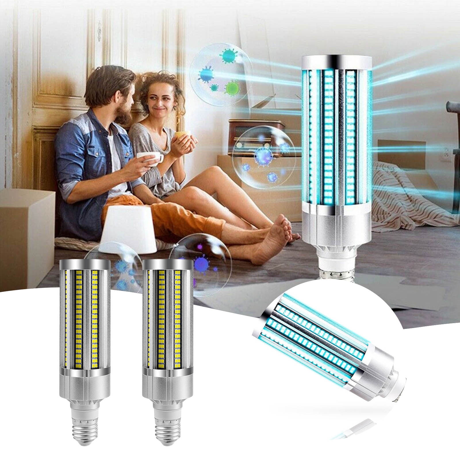 WIFKLSIIPG 60W Lamp LED UVC Bulb Corn Shape Home for Indoor Use Can Be ...