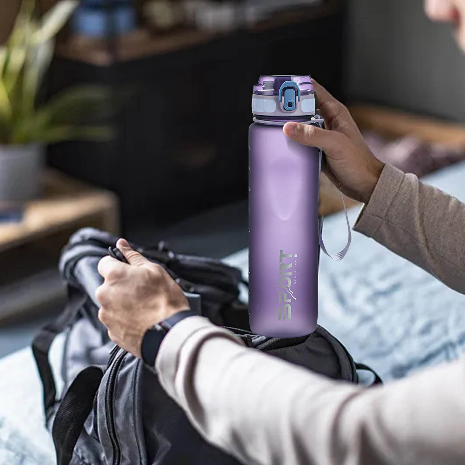 WIFKLSIIPG Beverage Bottle 1L Sports Beverage Bottle Carbonated Fit Water Bottle Leak Bike ...