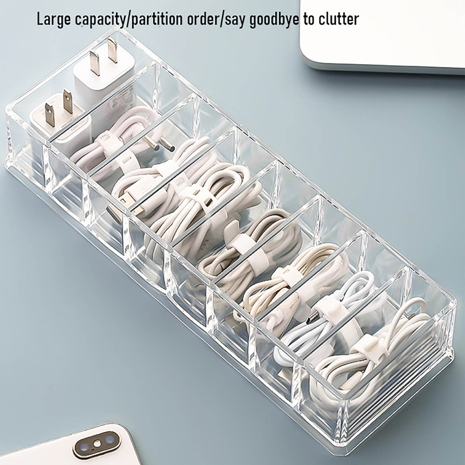 WIFKLSIIPG Charger Organizer,Plastic Cable Management Box, Cable ... WIFKLSIIPG Charger Organizer,Plastic Cable Management Box, Cable ...