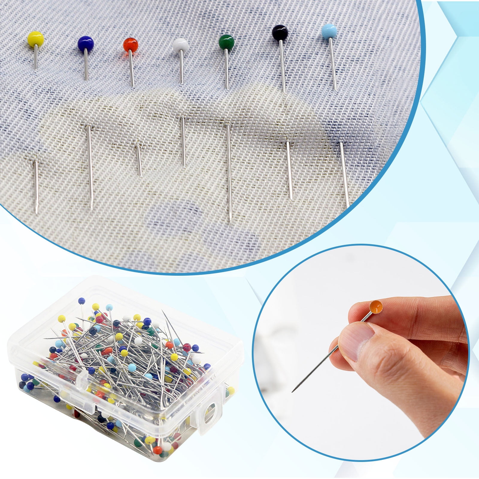 WIFKLSIIPG Color Pearlescent Needle Bead Needle Positioning Needle 100 ...