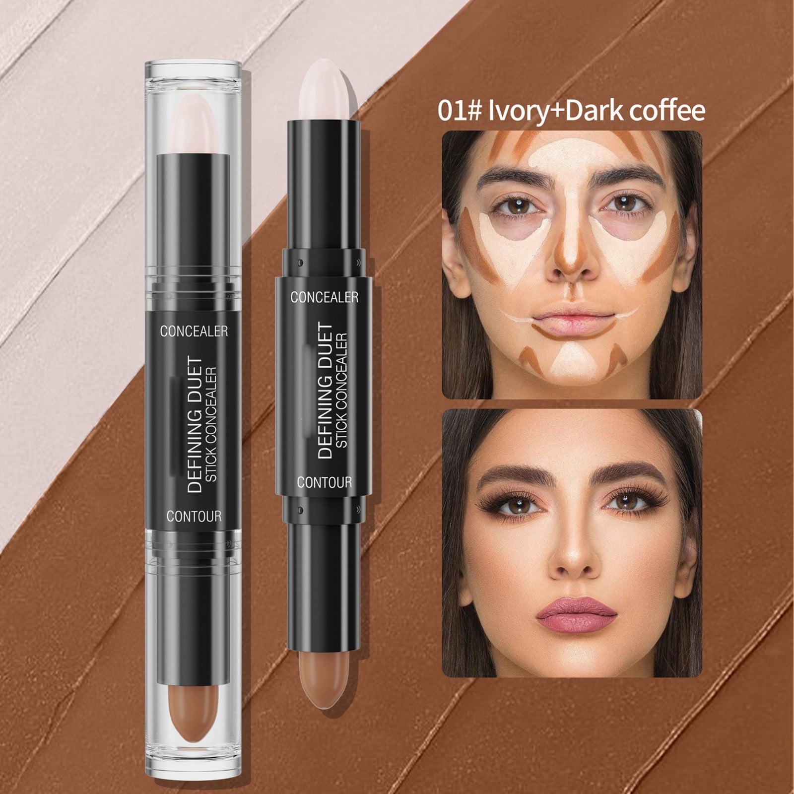 WIFKLSIIPG Dual Ended Stick Nose Shadow Highlight Brighten Natural ...