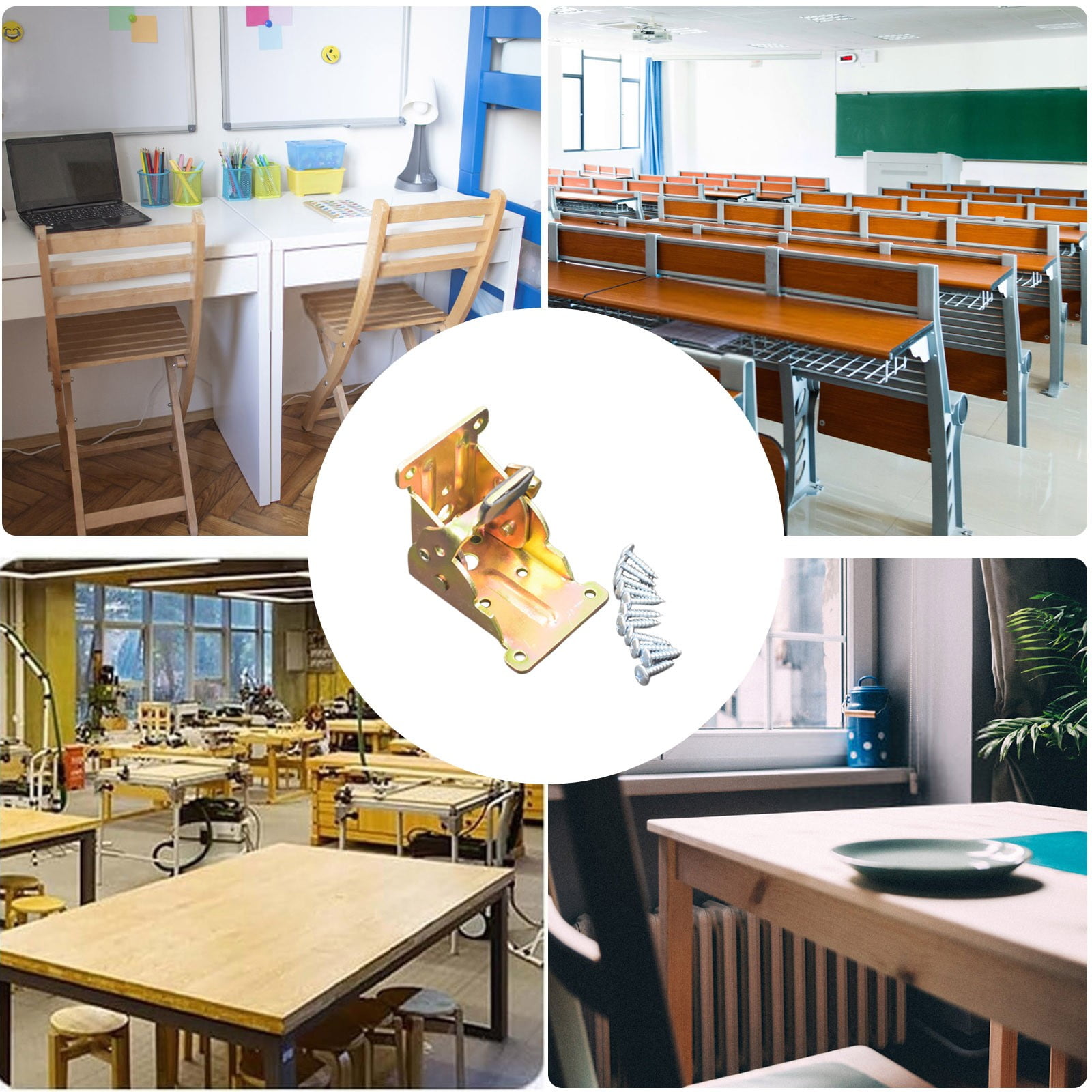 WIFKLSIIPG Folding Table Brackets Heavy Duty Folding Shelf Brackets 90 ...