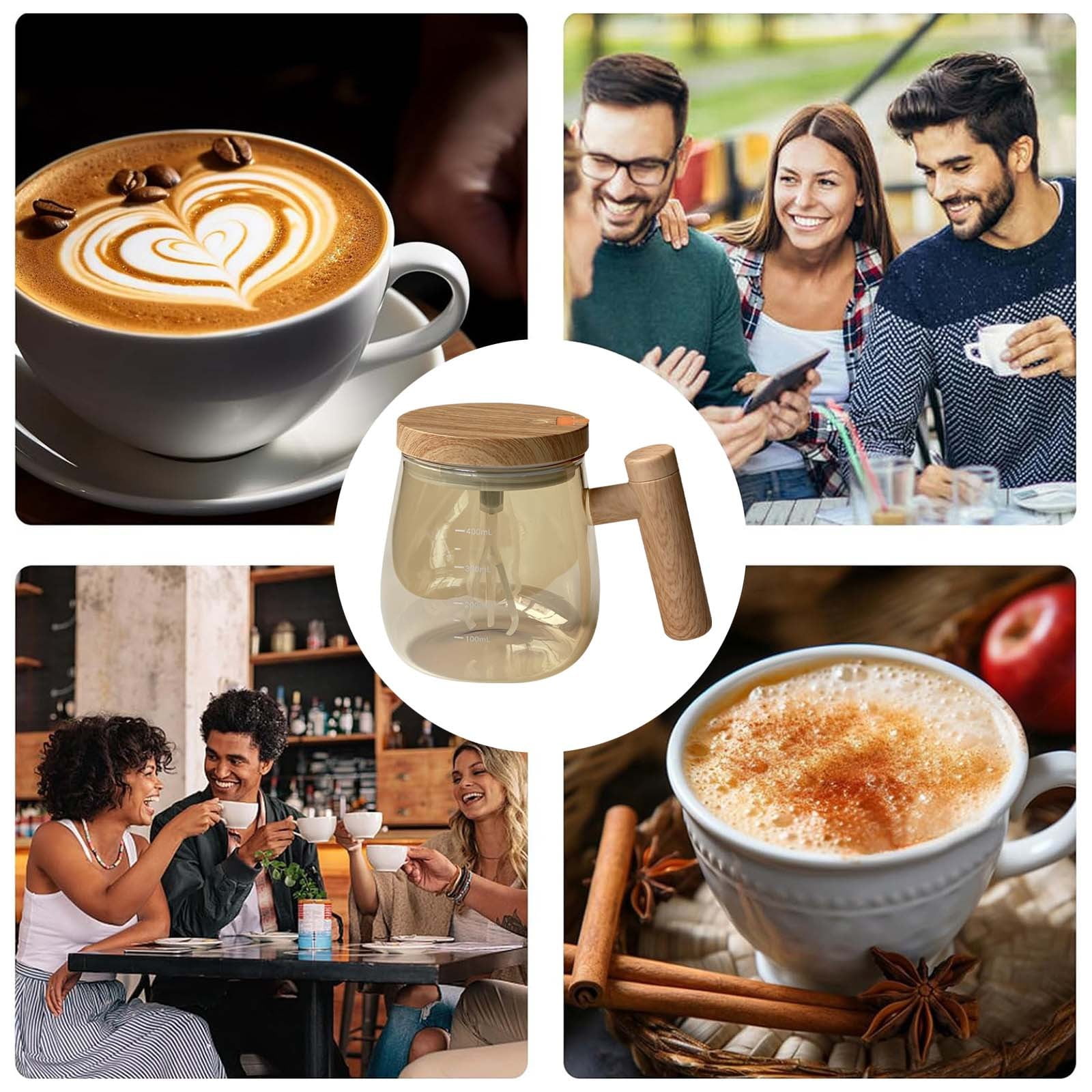 WIFKLSIIPG Glass Stirring Coffee Cup Automatic Brewing Instant Coffee ...