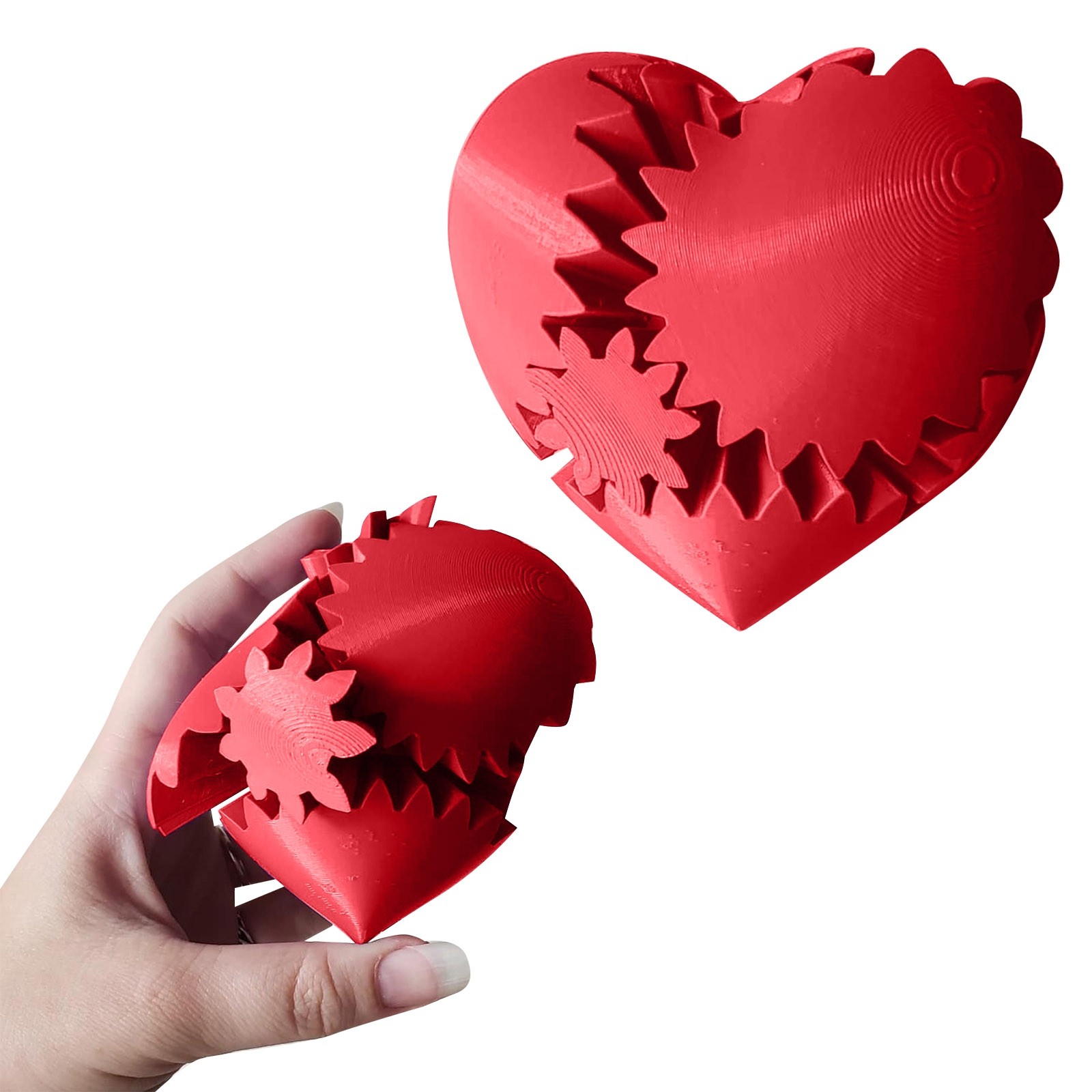 WIFKLSIIPG Heart Shaped Gear 3D Printed Gear Heart Shaped Fingertip Toy ...
