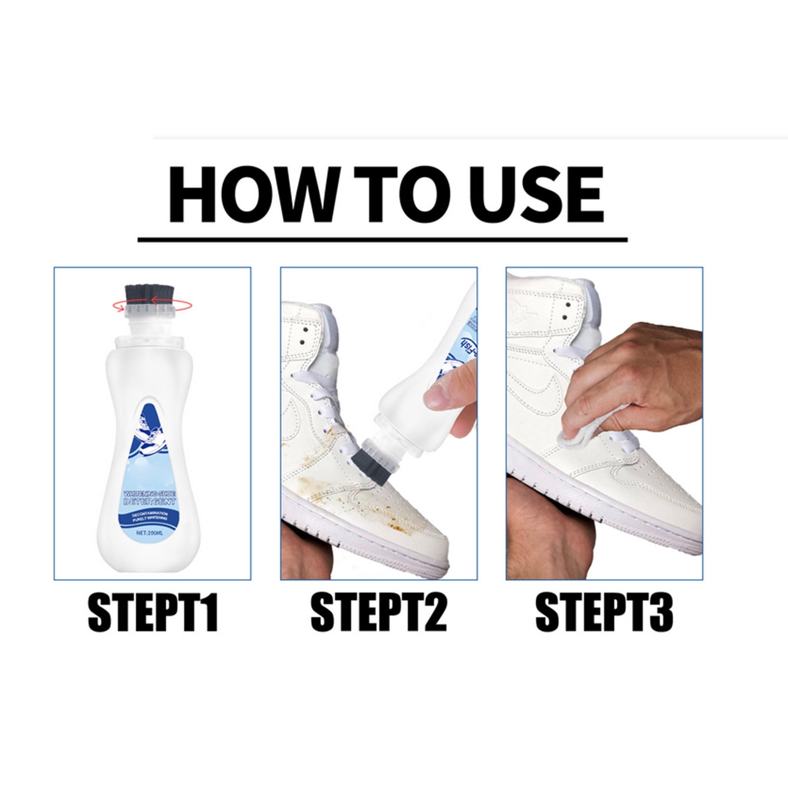 WIFKLSIIPG Little White Shoe Cleaner Small White Shoe Cleaner Stains ...