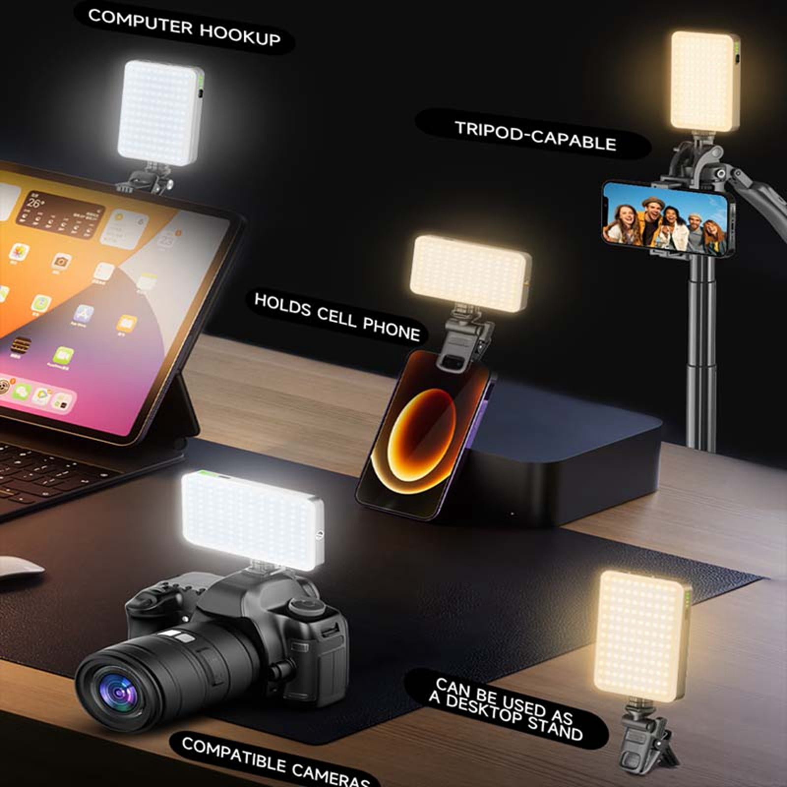 WIFKLSIIPG Live Streaming Mobile Phone Fill Light D10 Mini Portable ...