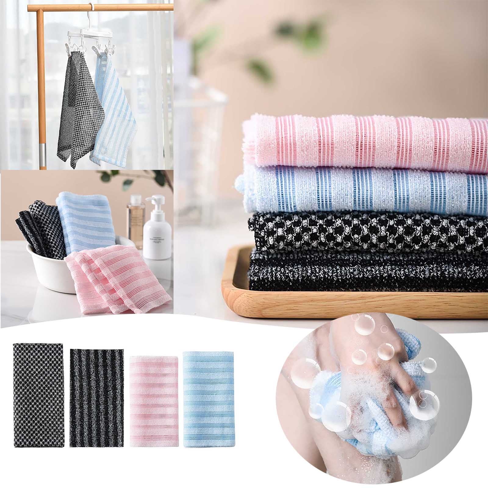 WIFKLSIIPG Long Strip Back Scrubber Towel Shower Exfoliator Mud Removal ...