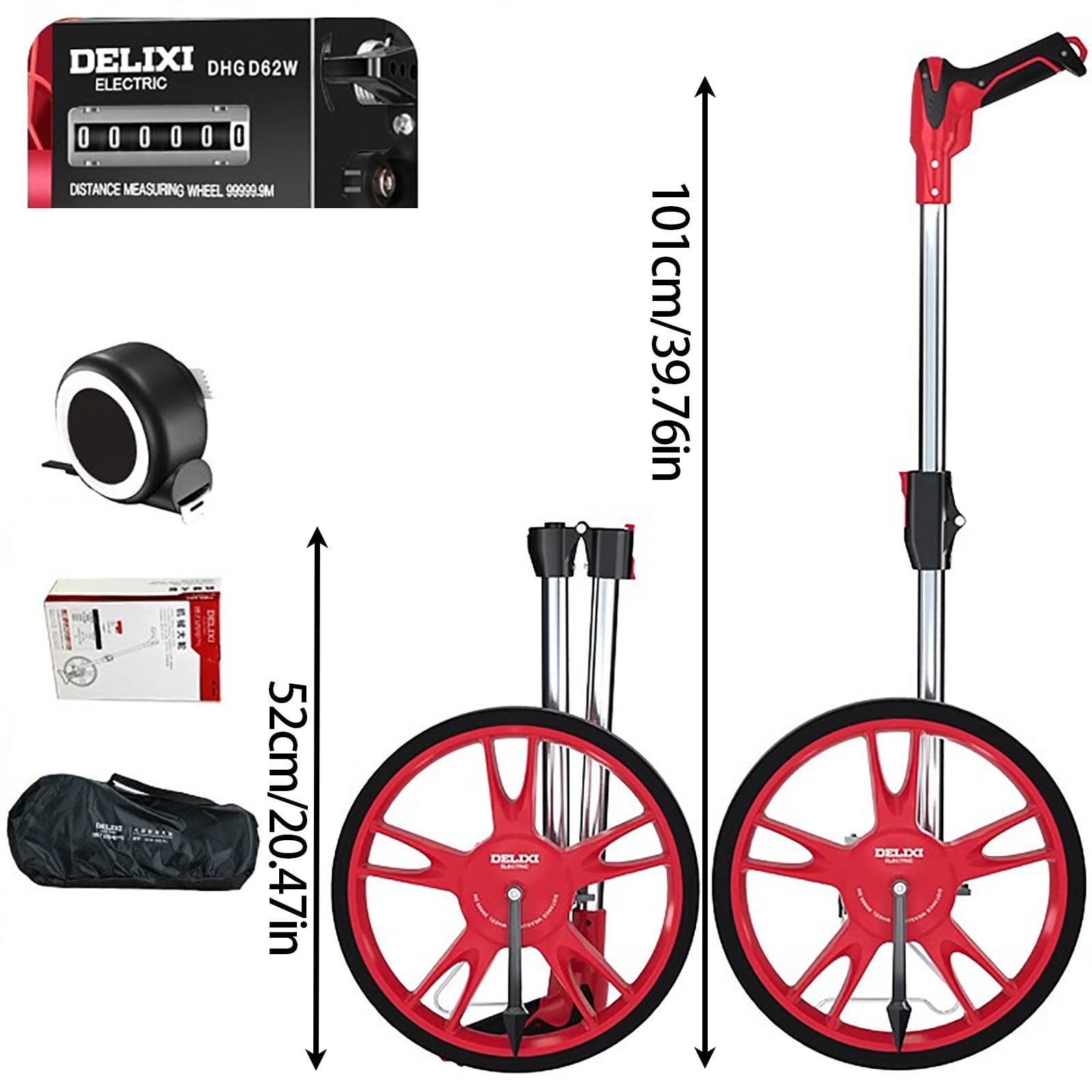WIFKLSIIPG Measuring Wheel inches & Feet Telescopic Distance Counter ...