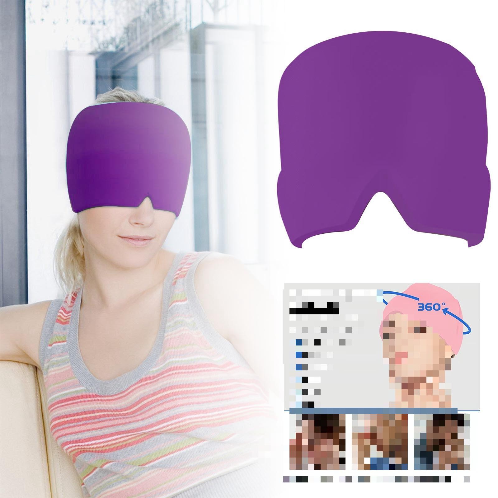 WIFKLSIIPG Migraine Cap Headache Ice Pack Gel Cap Gel Head Wrap ...