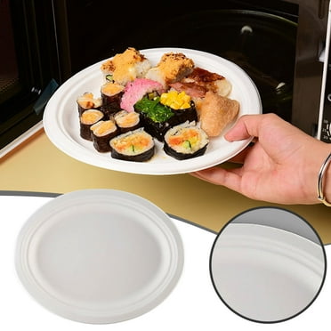 Paper Plates 6 inch, 100 Pack Paper Plates Bulk, Compostable Plates ...