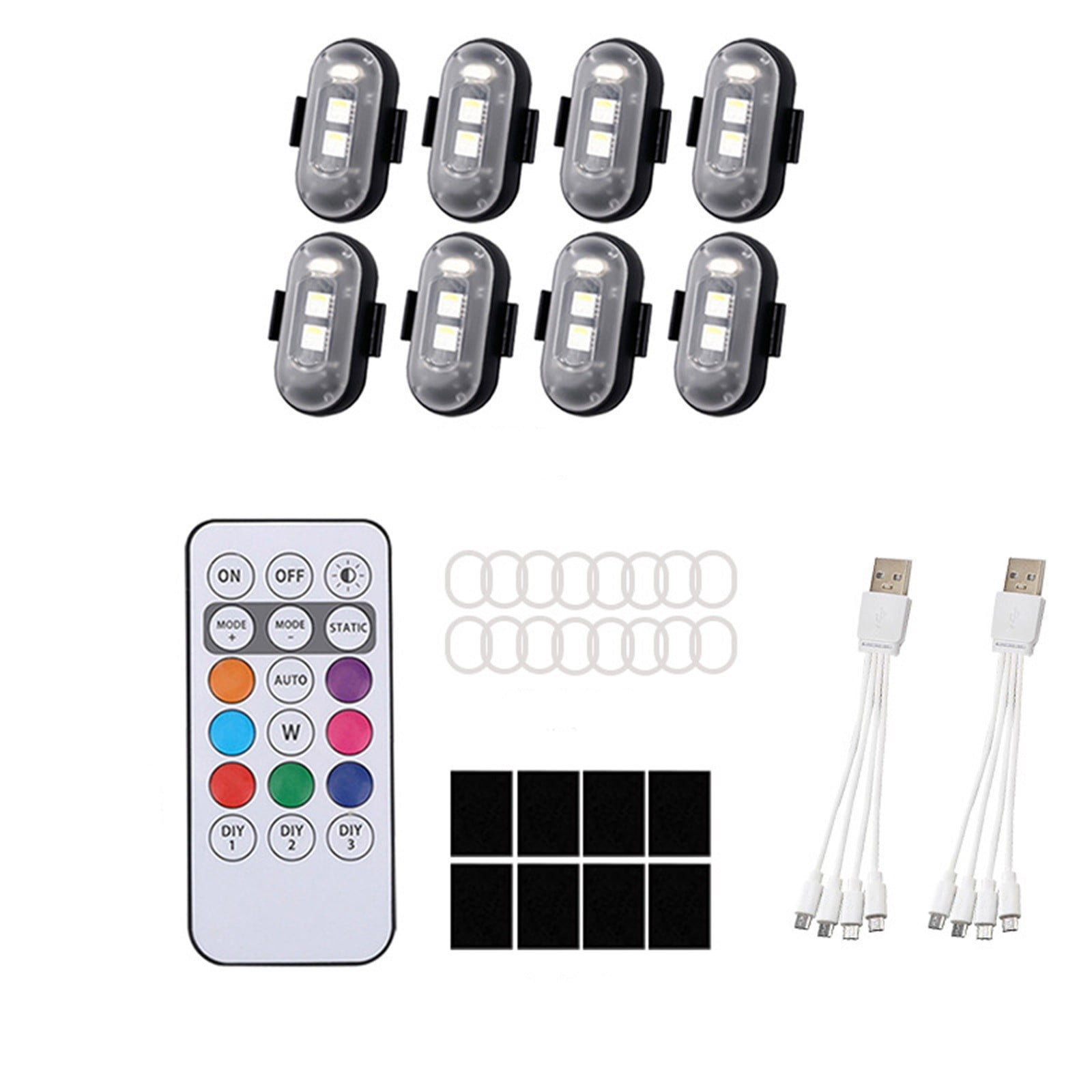 WIFKLSIIPG Remote Control Mode Colorful LED Strobe Light Rechargeable ...