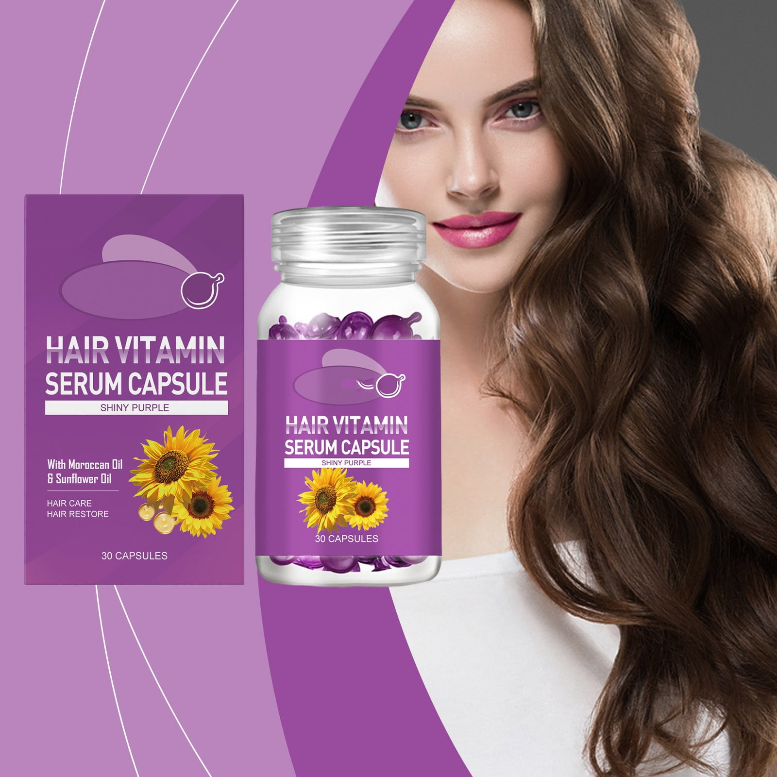 WIFKLSIIPG Shiny Hair Vitamin S Erum Deeply Nourish The Scalp Enhance ...