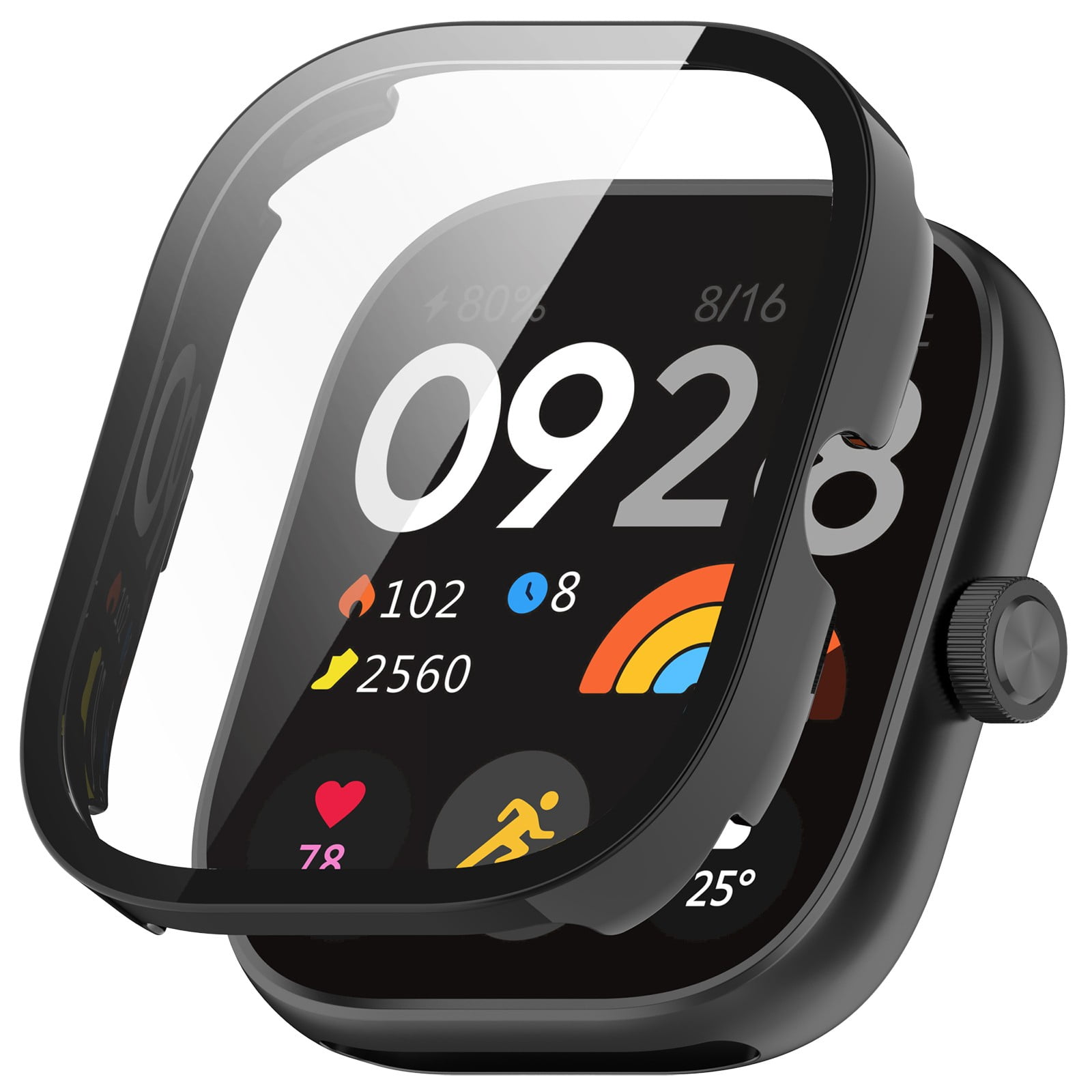 WIFKLSIIPG Smartwatch PC + Tempered Glass Screen Cover Integrated ...