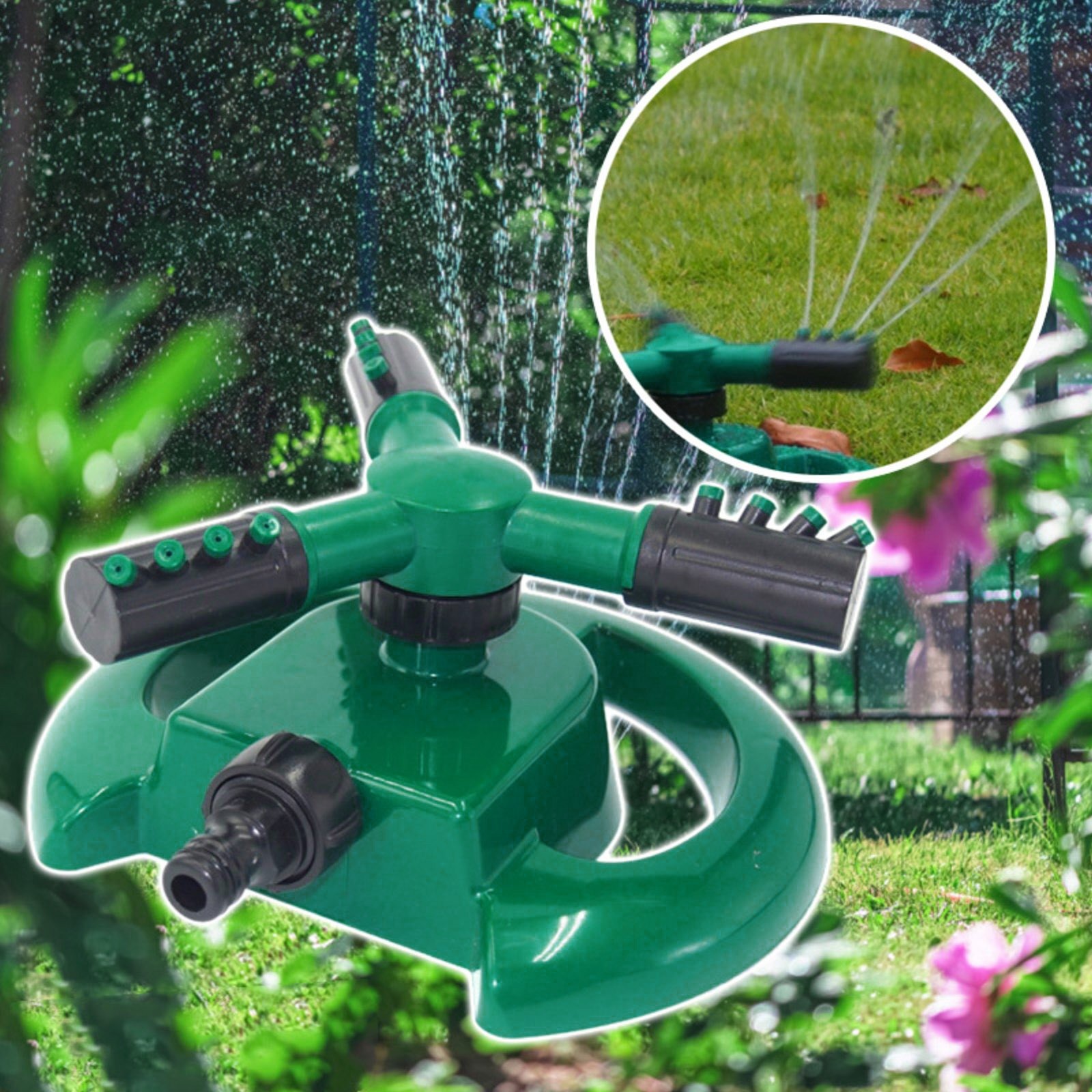 WIFKLSIIPG Sprinkler Rotating Lawn Sprinklers Large Area Coverage Water ...