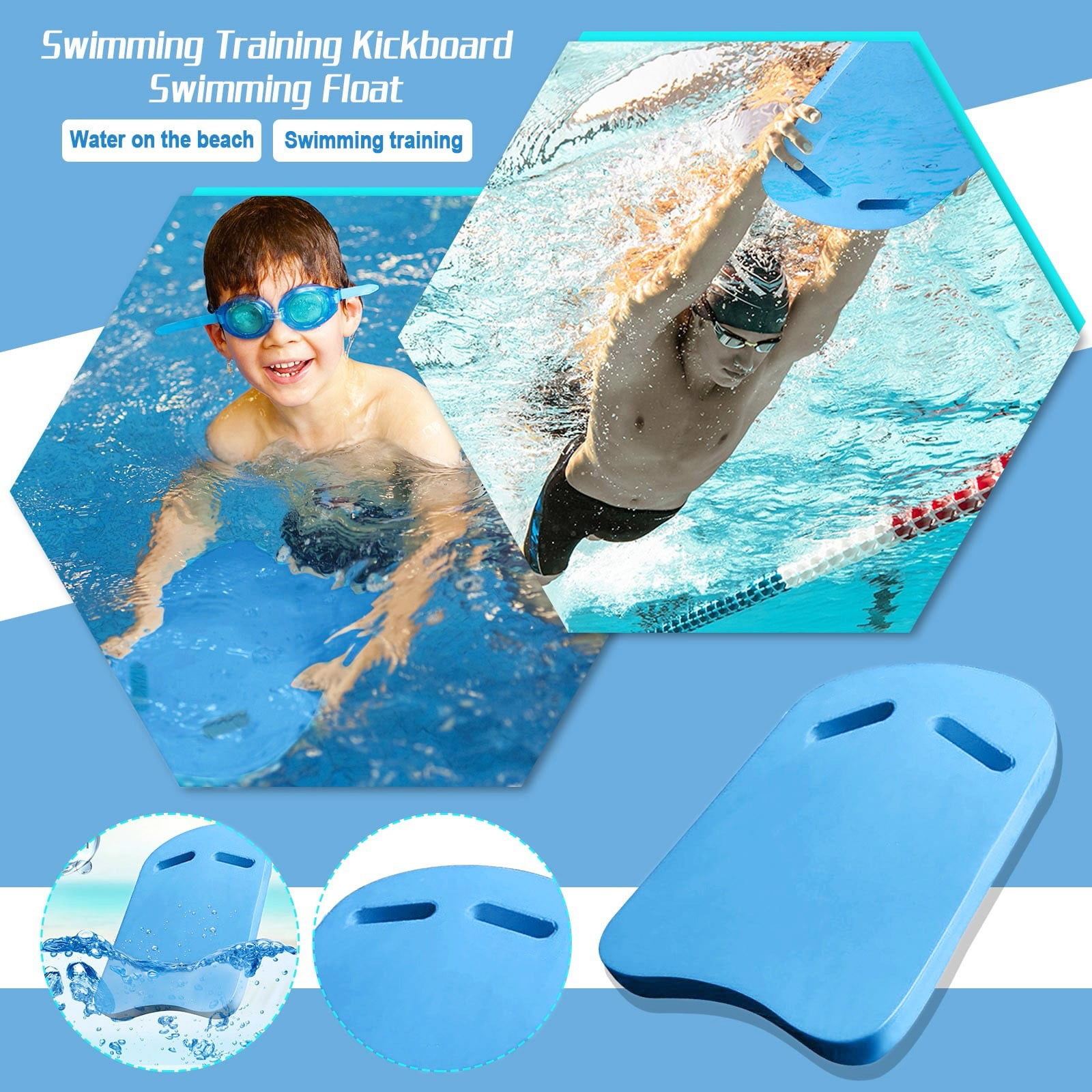 WIFKLSIIPG Swimming Board Swim Float Kickboard Safe Pool Training Tool ...
