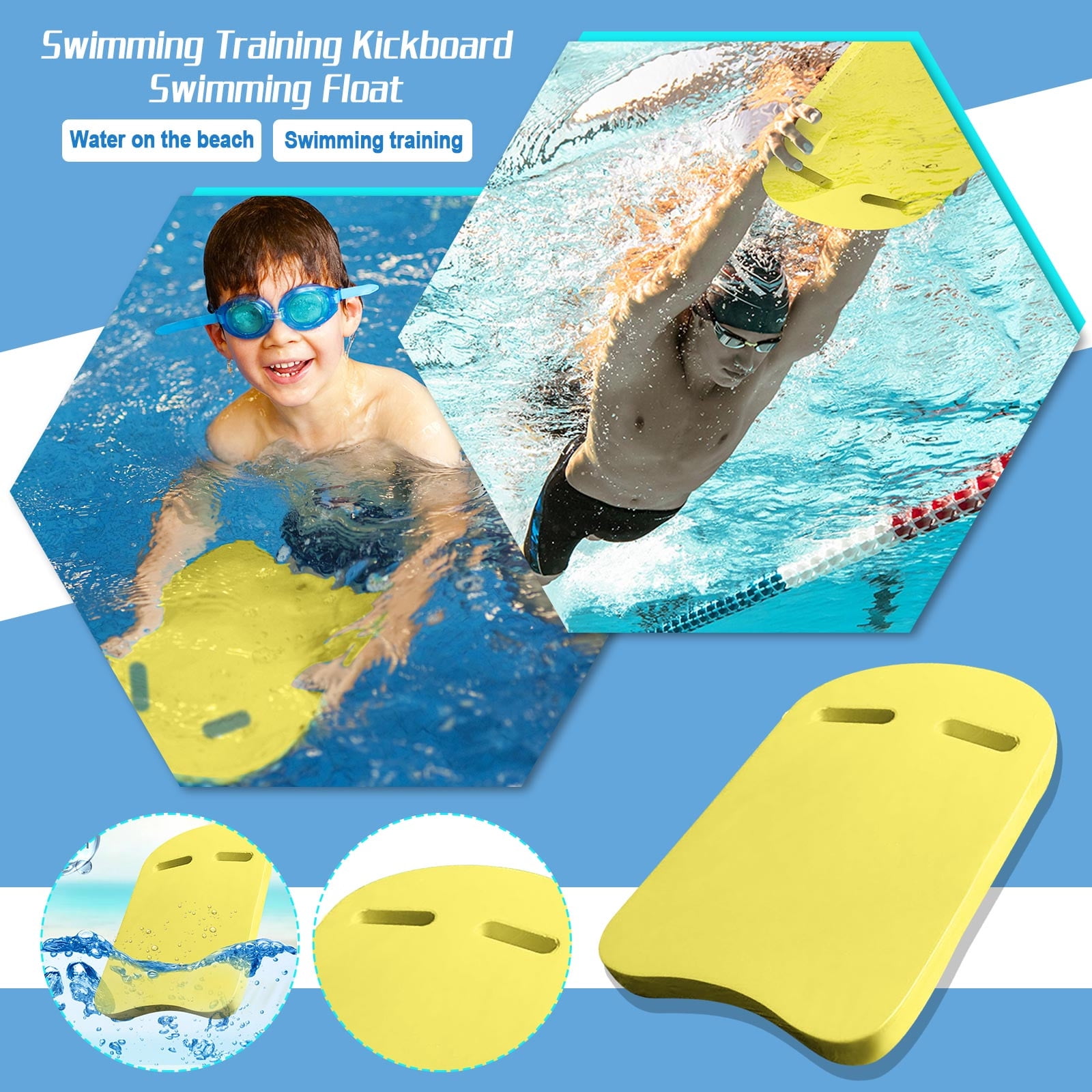 WIFKLSIIPG Swimming Board Swim Float Kickboard Safe Pool Training Tool ...