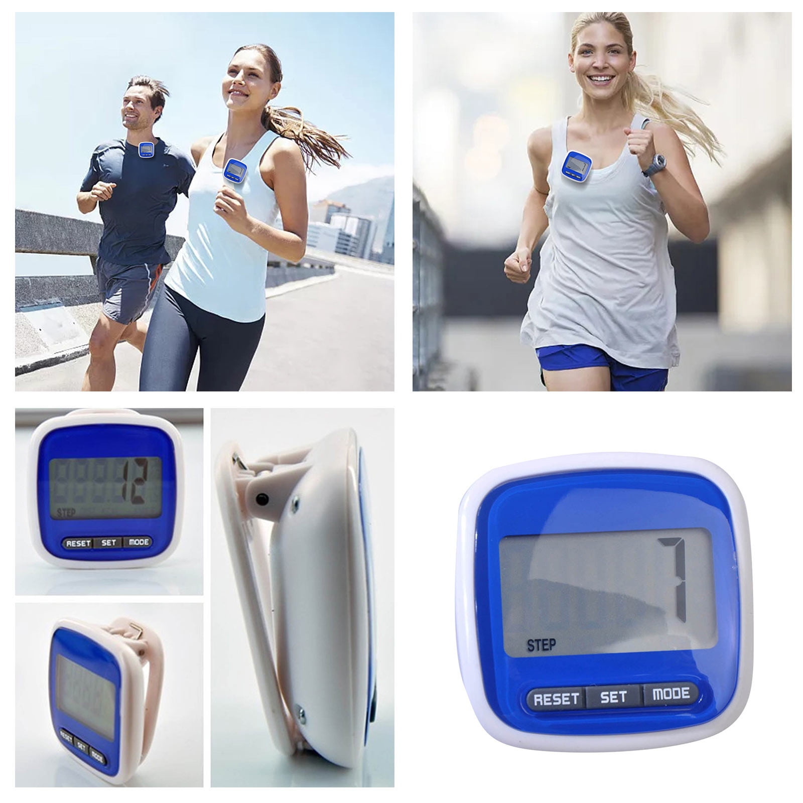 WIFKLSIIPG Walking Pedometer with Clip LCD Dispaly Walking Step Counter ...