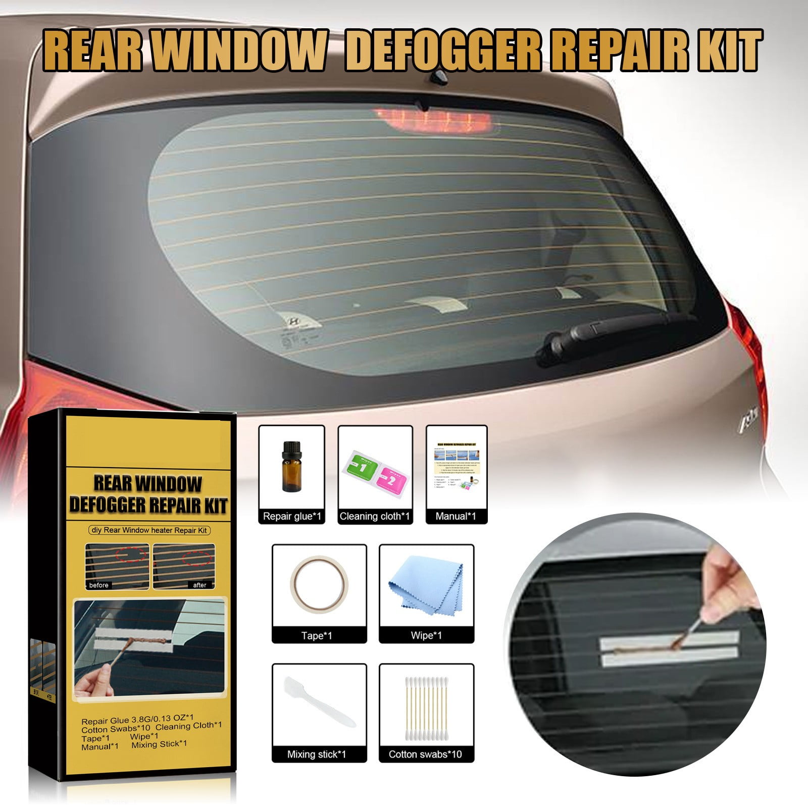 WIFKLSIIPG Windshield Kit Car Rear Window Kit Car Tool for Scratched ...