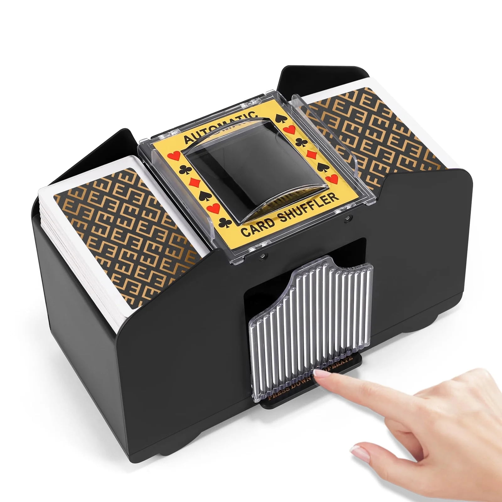 WIGACH 4-Deck Automatic Card Shuffler, Battery Operated for Poker ...