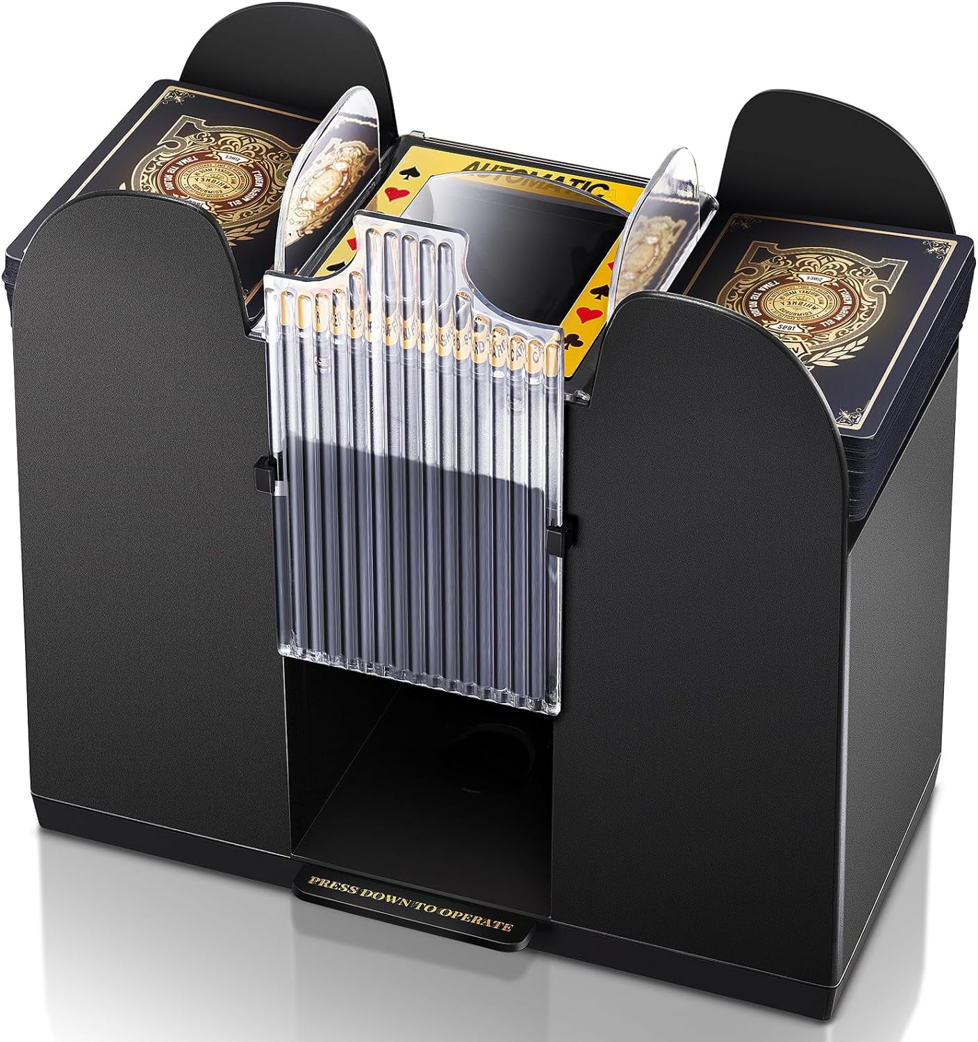 WIGACH 6 Deck Auto Card Shuffler, Battery Operated, for Poker ...