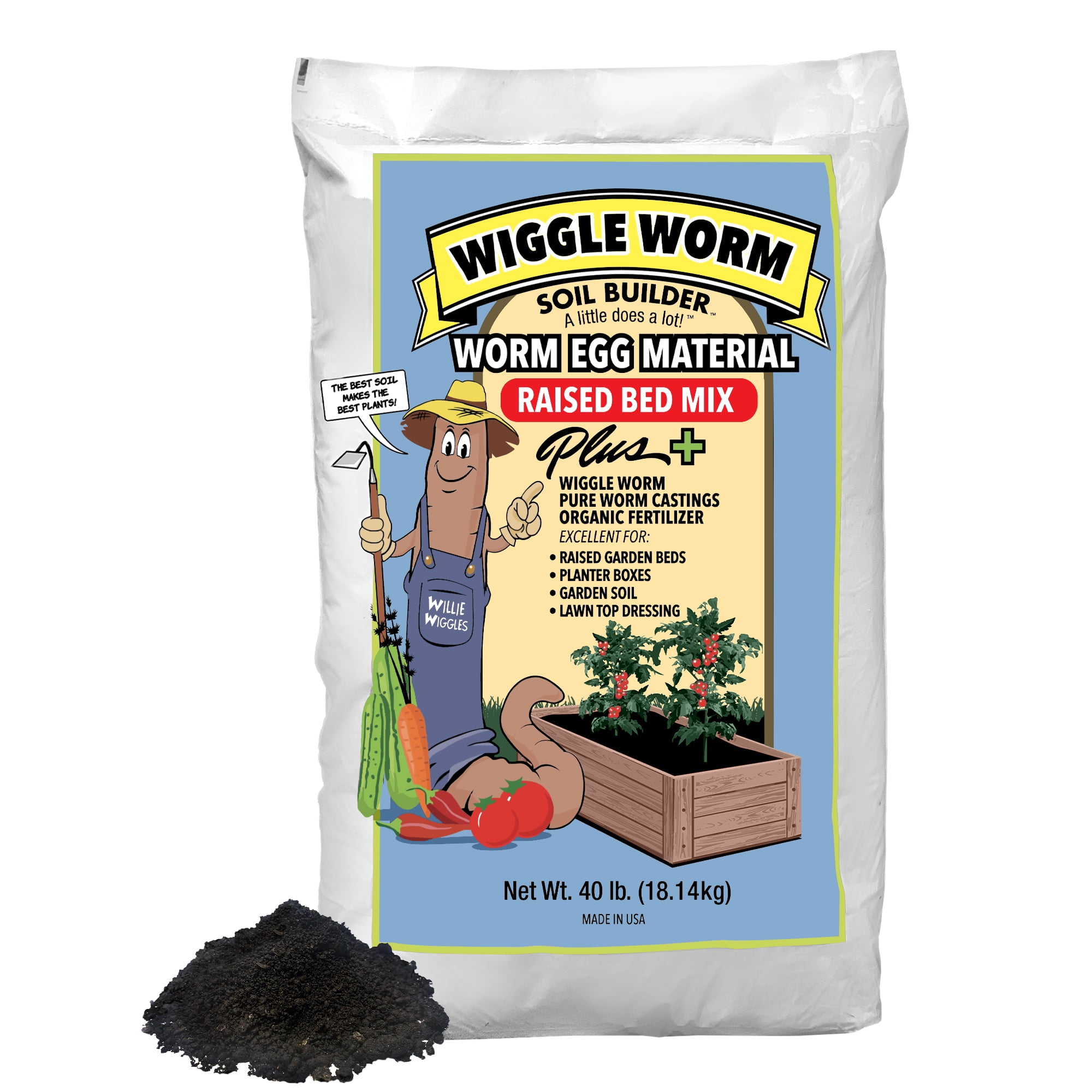 Wiggle Worm Organic Soil Builder for Planting/Gardening with Worm Egg ...